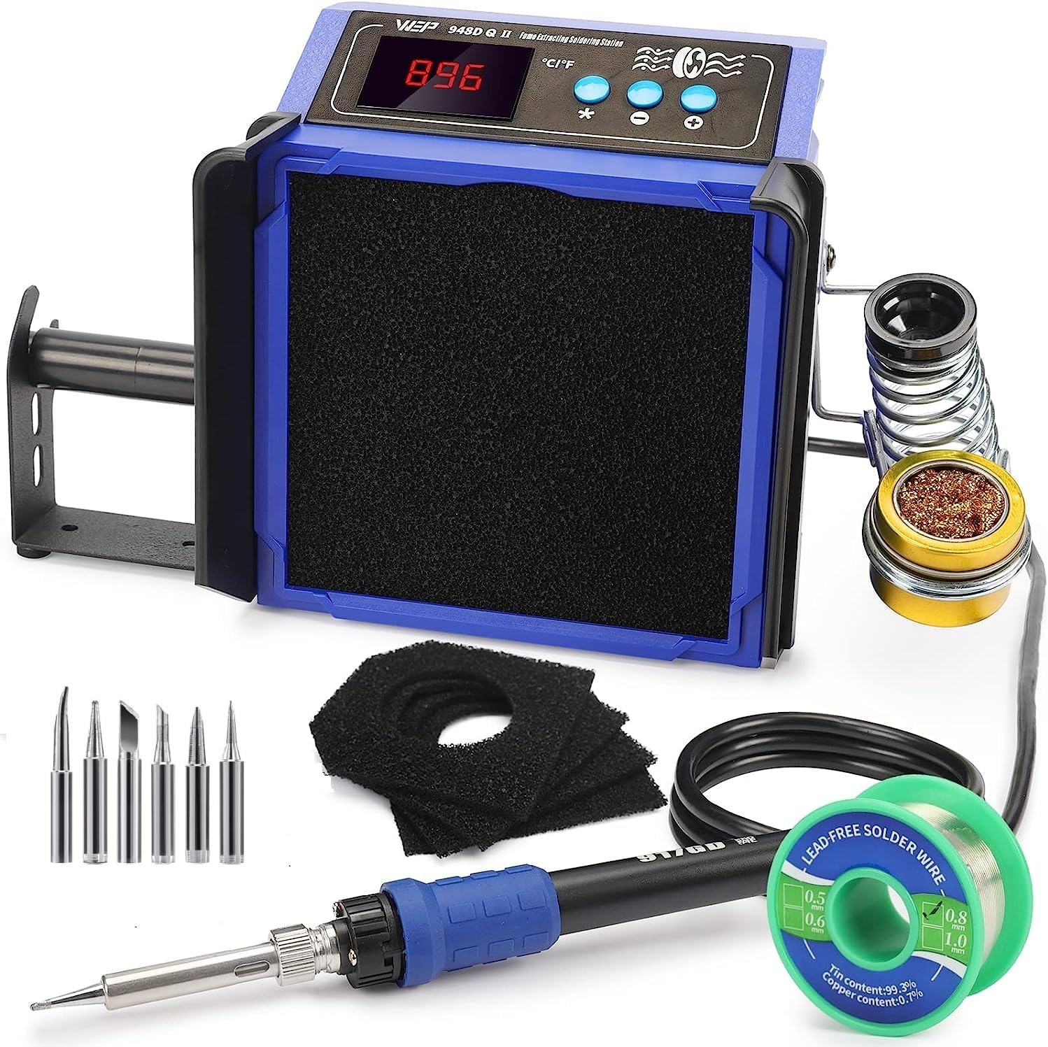 Yofuly Double Filter Fume Extractor Soldering Iron Station 2-in-1 ...