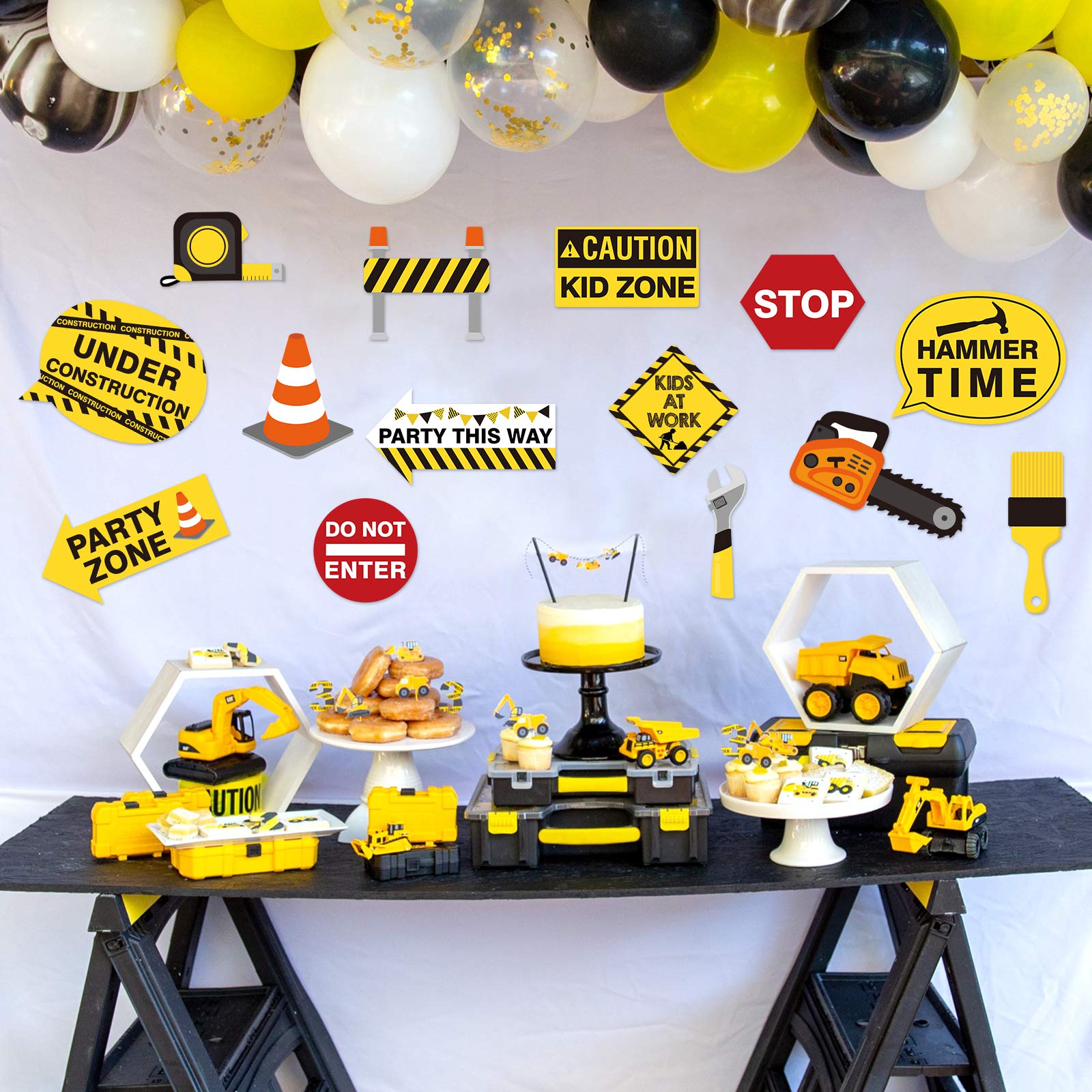 41Ct Construction Photo Booth Props Construction Truck Centerpieces ...
