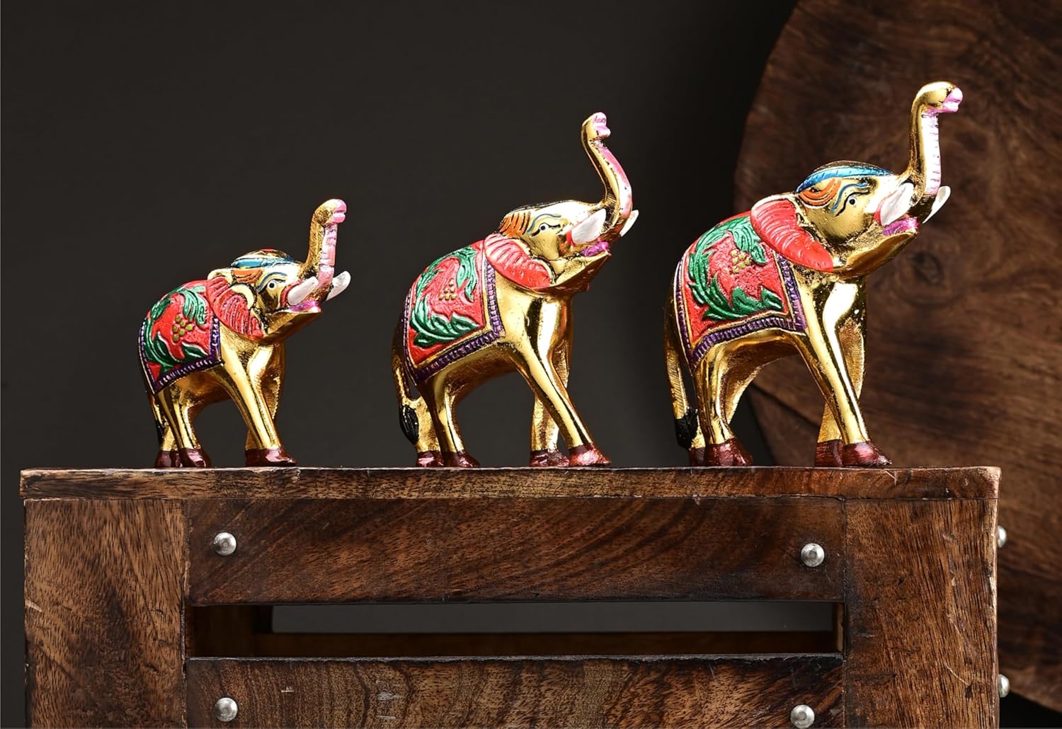 Buy GELLON Elephant Statue in Metal for Home Office Drawing Living Room ...