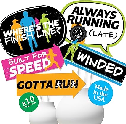 Amazon.com: Big Dot of Happiness Set The Pace Funny Running Party Photo ...