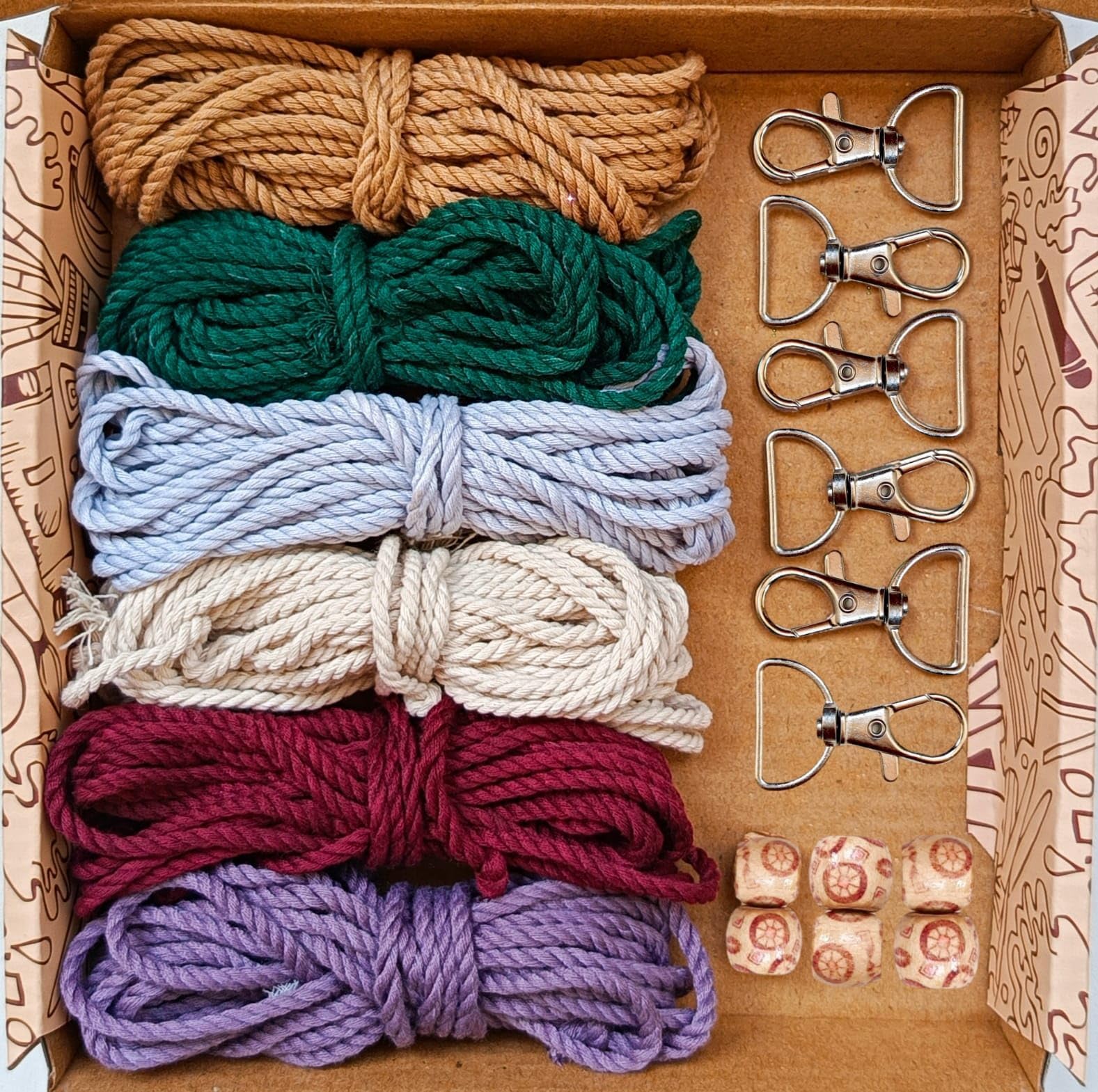 The Brown Box-Macrame Kit,Keychain Making kit for adults and beginners ...