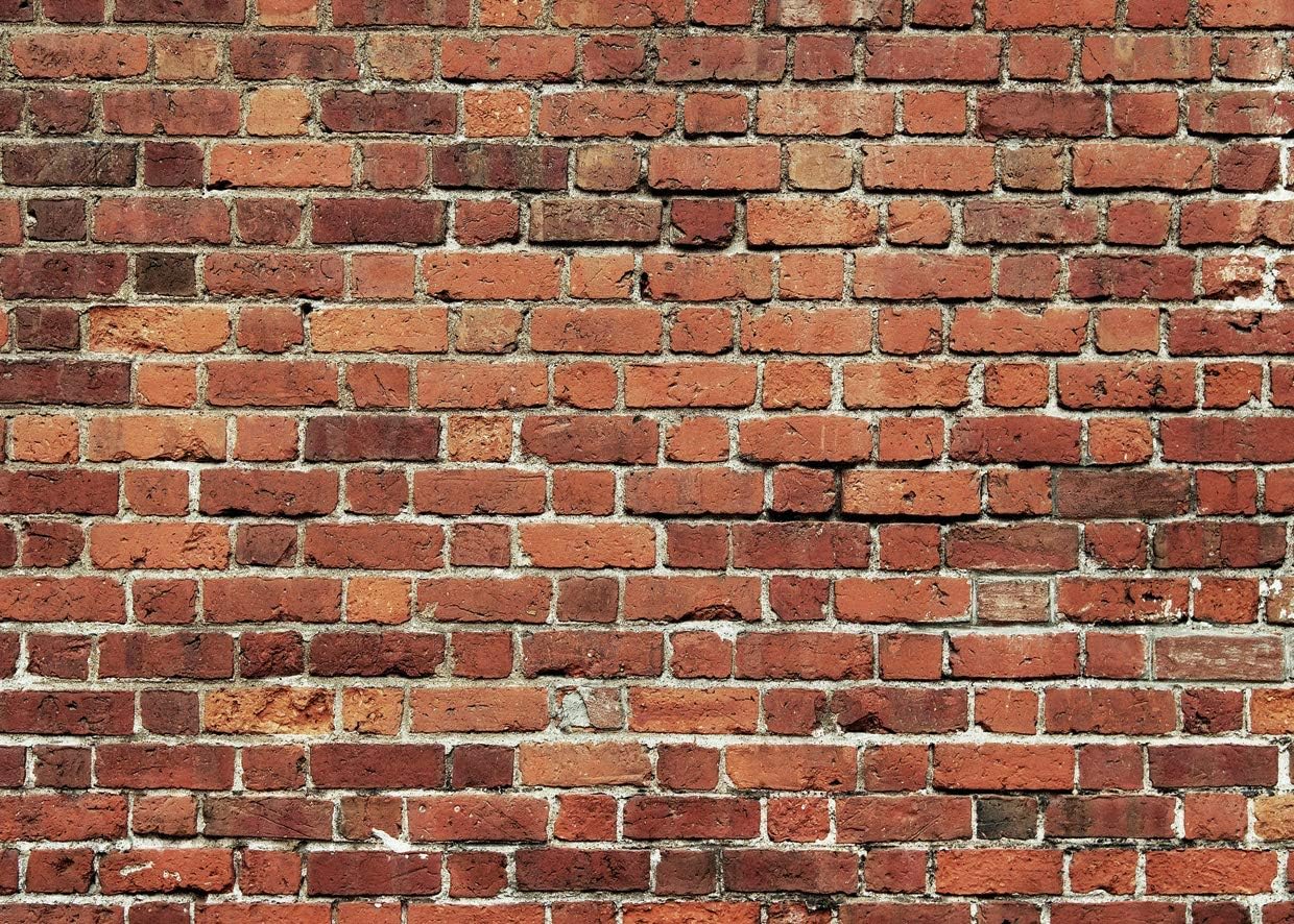 Amazon.com : HomeWorthy Red Brick Wall Backdrop | 4ft x 30ft | Wrapping ...