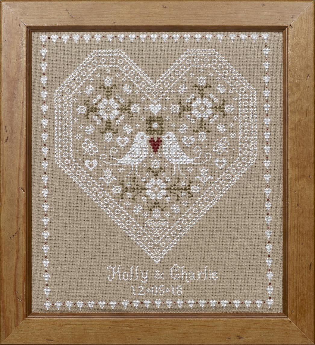 Amazon.com: Love Birds Wedding Sampler Cross Stitch Kit : Arts, Crafts ...