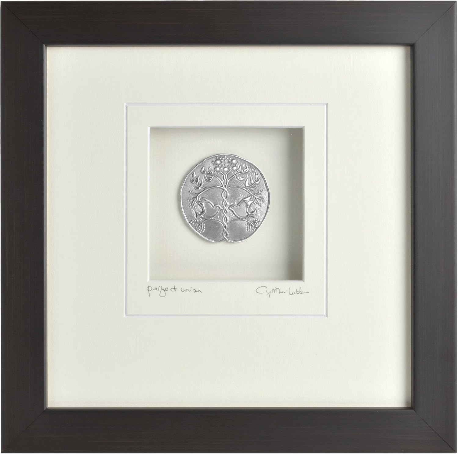Amazon.com: Cynthia Webb Designs Perfect Union Framed Pewter 9"x9" Dark ...