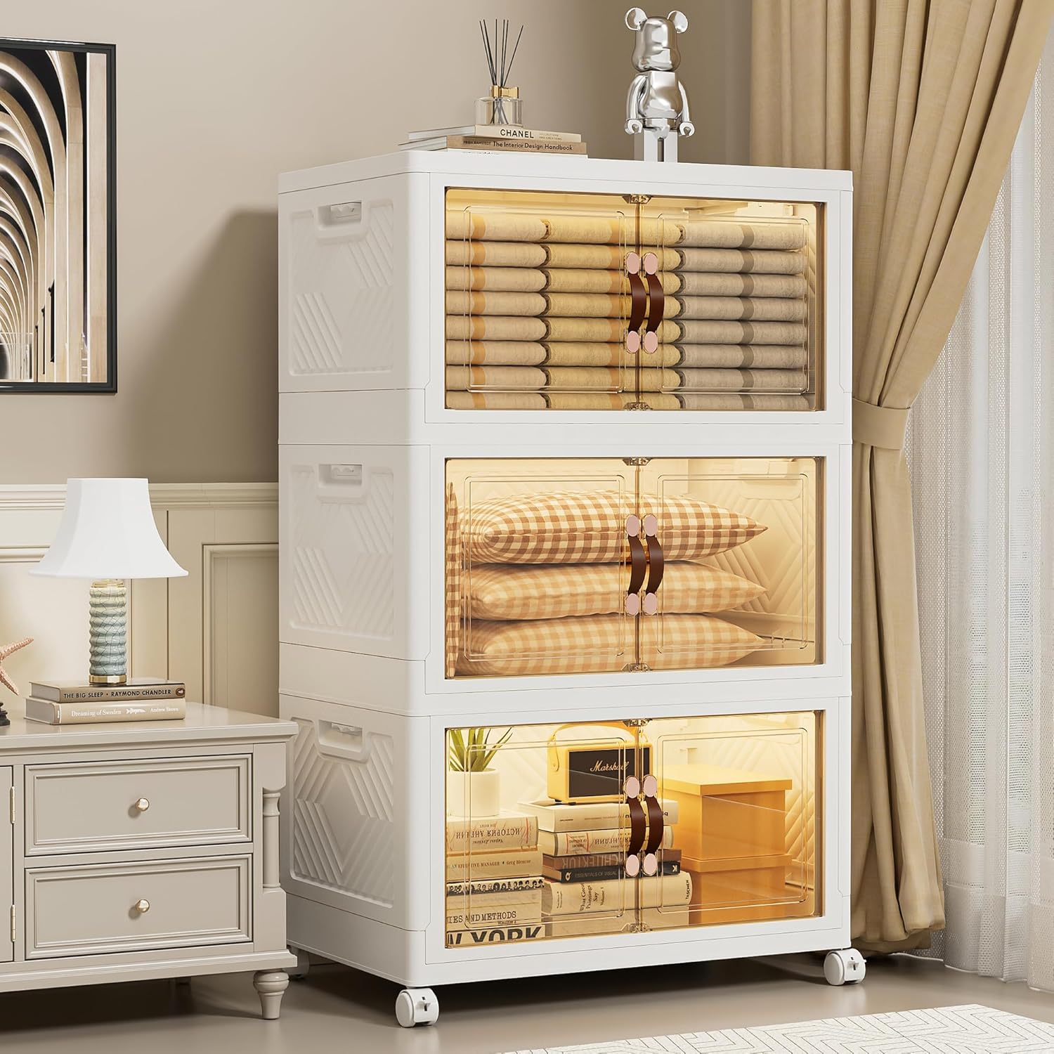 Amazon.com - UFORU 20gal/80QT Stackable Plastic Storage Bins with ...