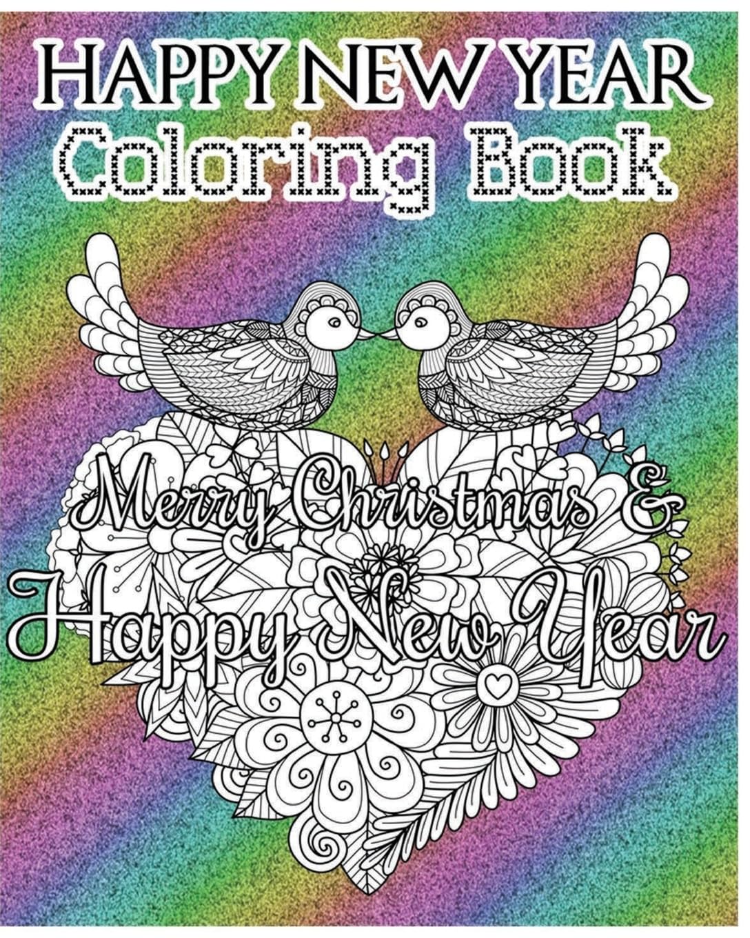 Amazon.com: Happy New Year Coloring Book: Merry Christmas and Happy New ...