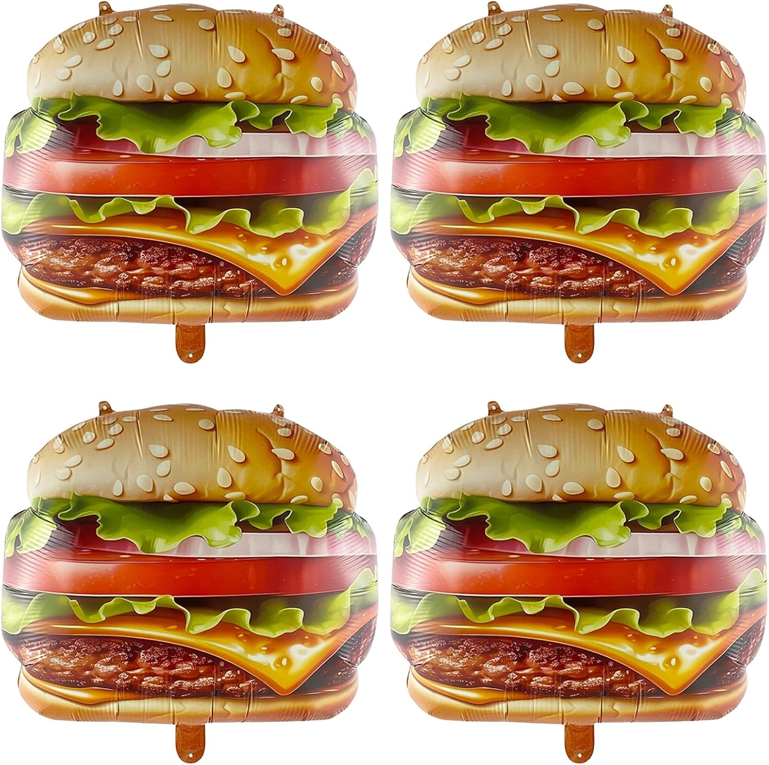 Amazon.com: 4PCS Hamburger Balloons, 24" Realistic Cheeseburger Foil ...