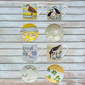 Amazon.com | Magpie - Coast Espresso Set: Cup & Saucer Sets