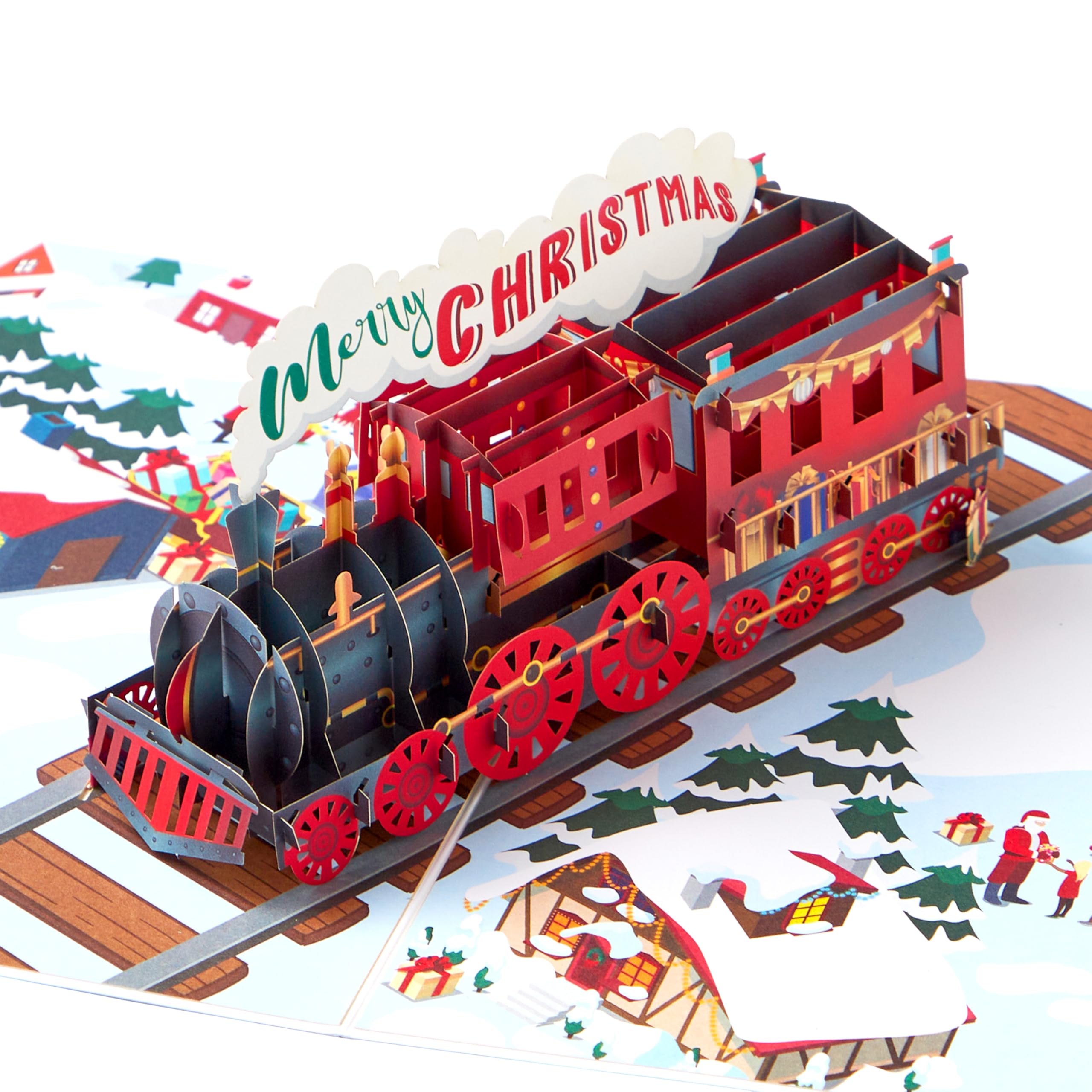 JOYIN 3D Christmas Train Greeting Cards with Envelopes, Train Christmas ...