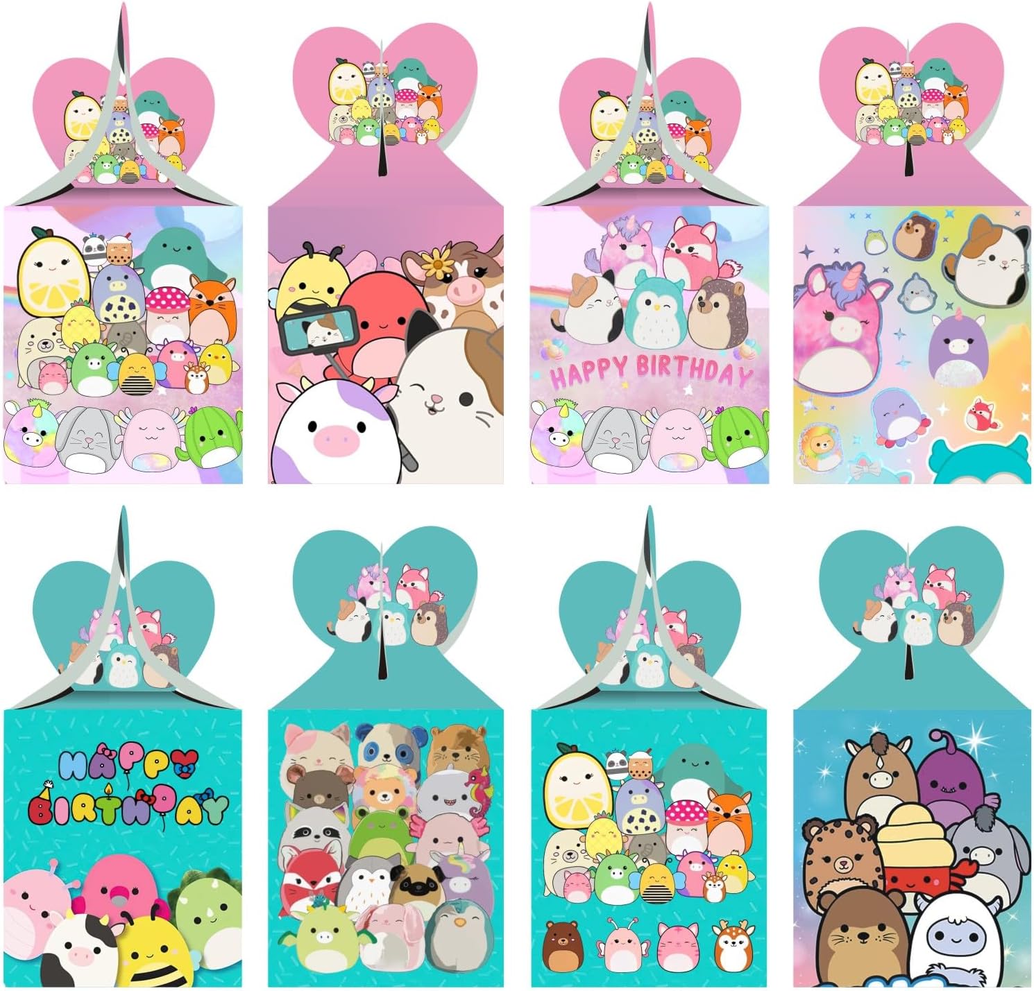Amazon.com: 12pcs Cute Animal Party Favor Gift Boxes for Kids Birthday ...