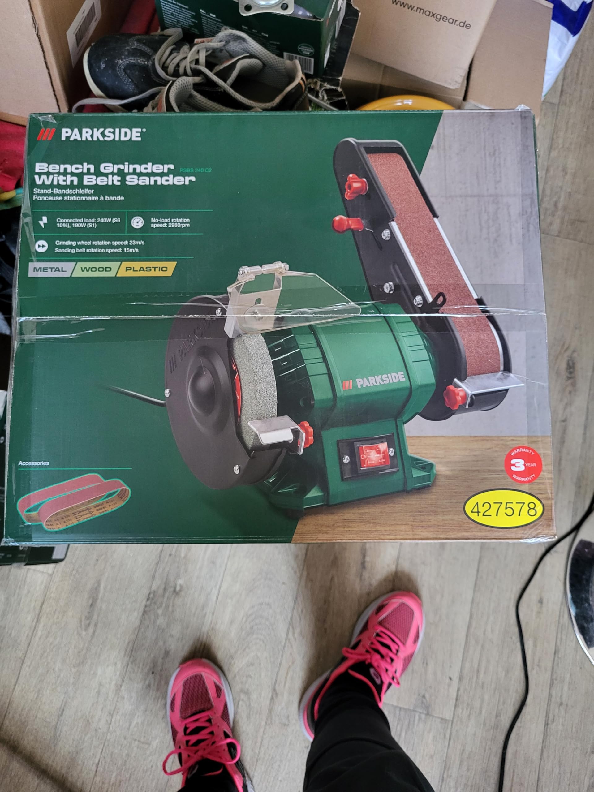 Parkside PSBS 240 B2 Sanding Belt Sander : Amazon.co.uk: DIY & Tools