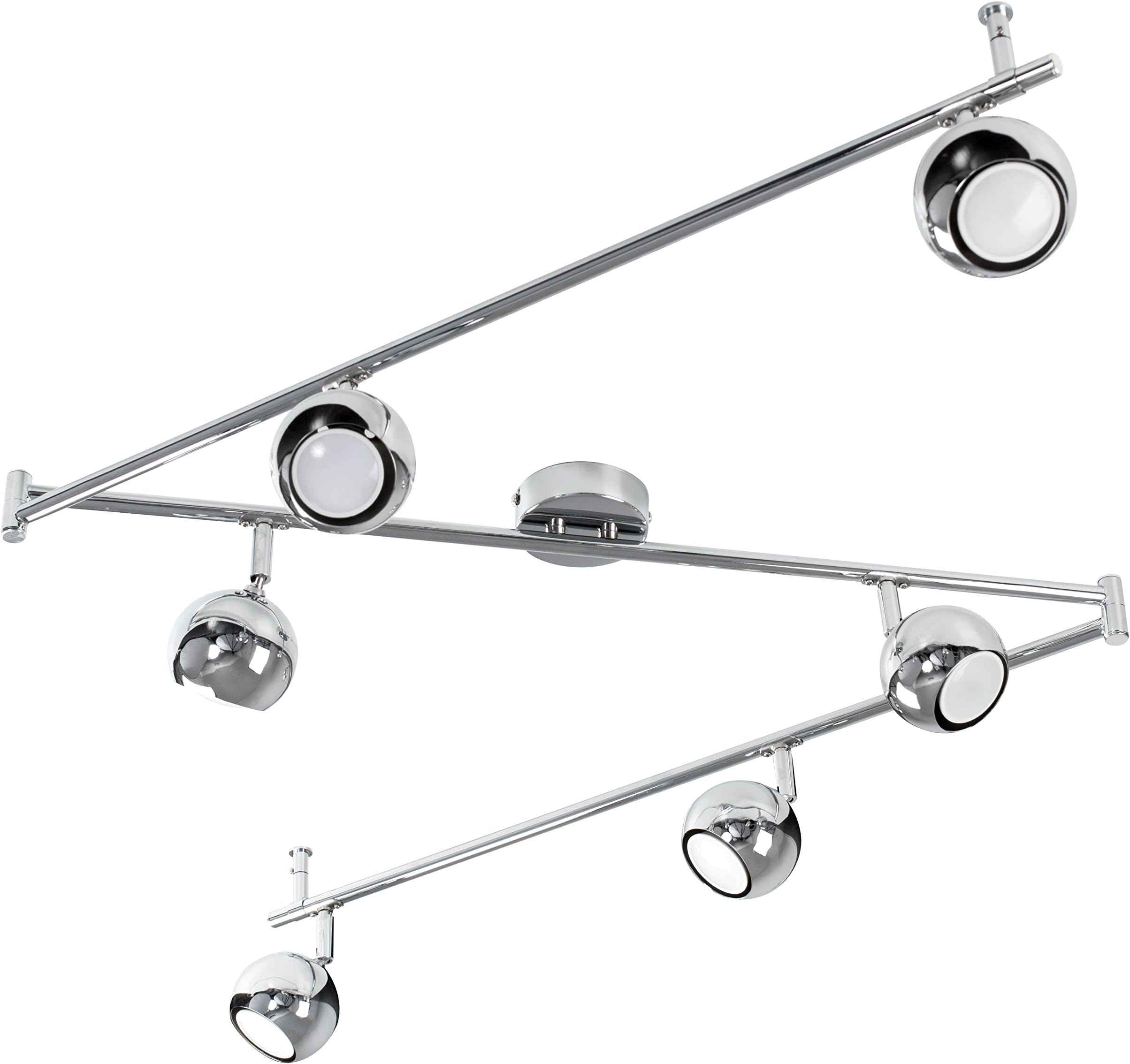 MiniSun - Retro Adjustable 6 Way Eyeball Polished Chrome Ceiling ...