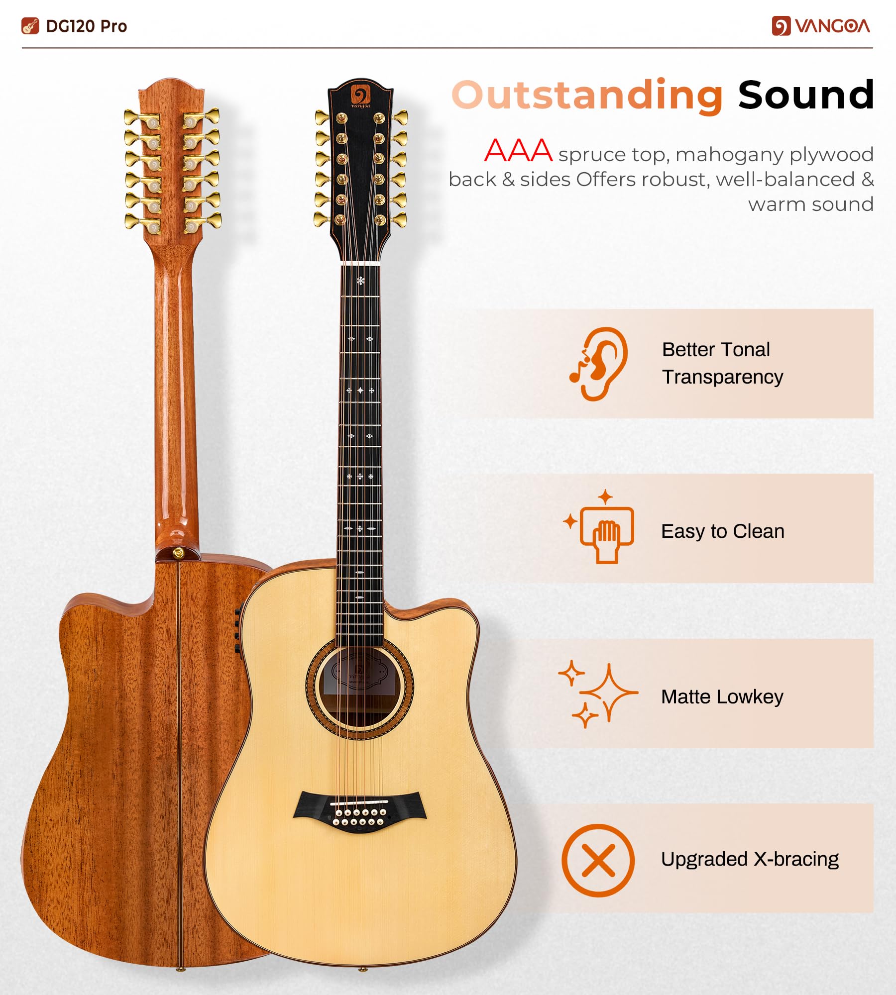 Snapklik.com : Advanced 12 String Guitar, Full Size Twelve String ...