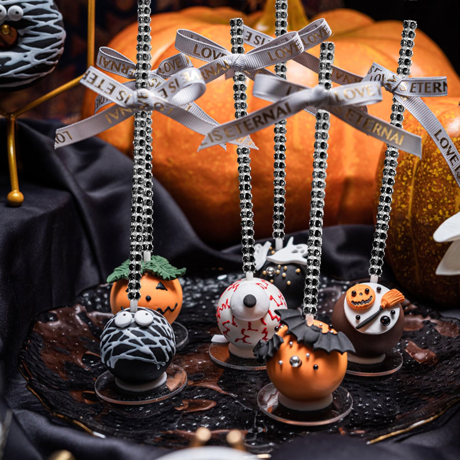Snapklik.com : 25 PCS Bling Cake Pop Paper Sticks, Glitter Rhinestone ...