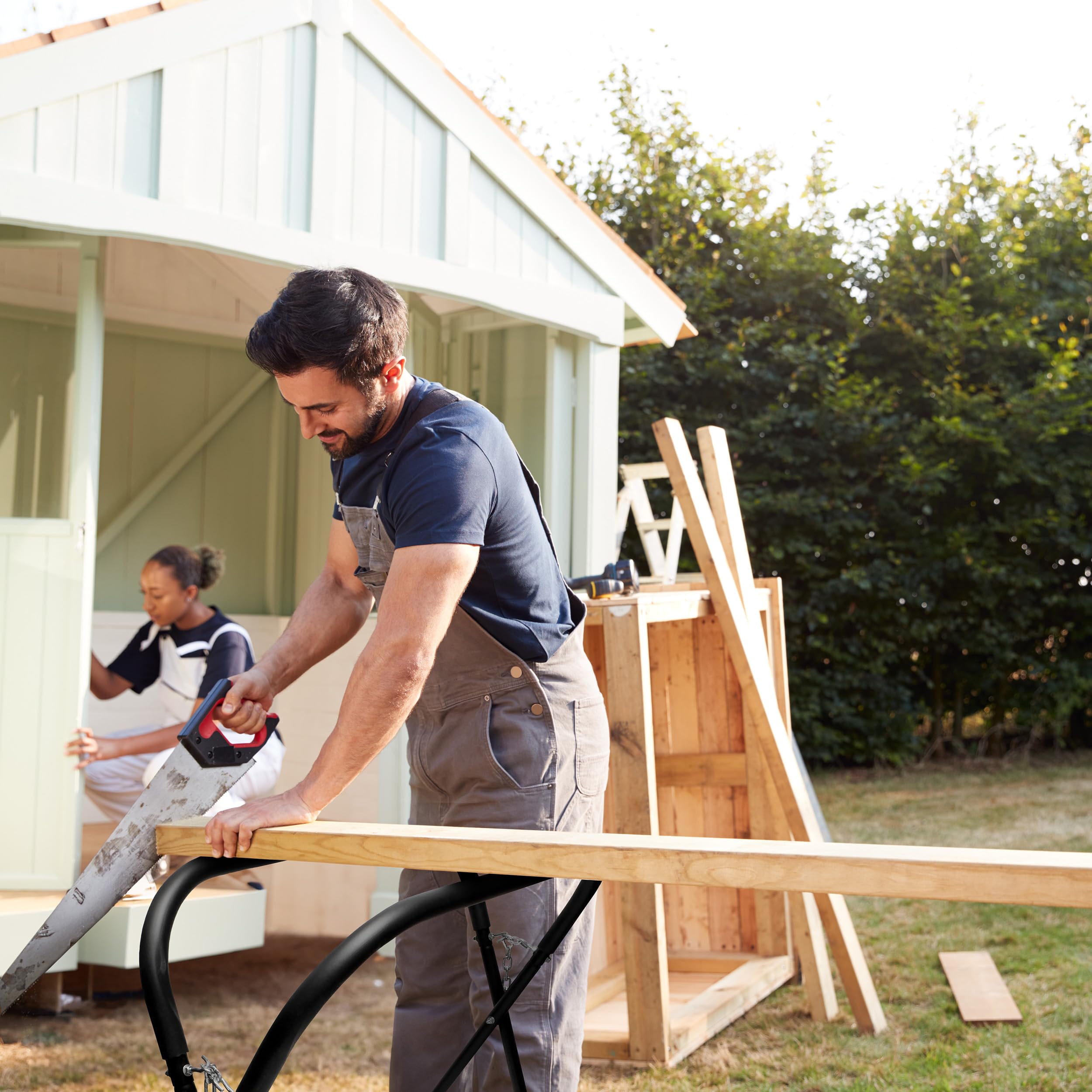 Snapklik.com : Folding Work Stand 3pk - 3000lb Total Capacity Portable ...