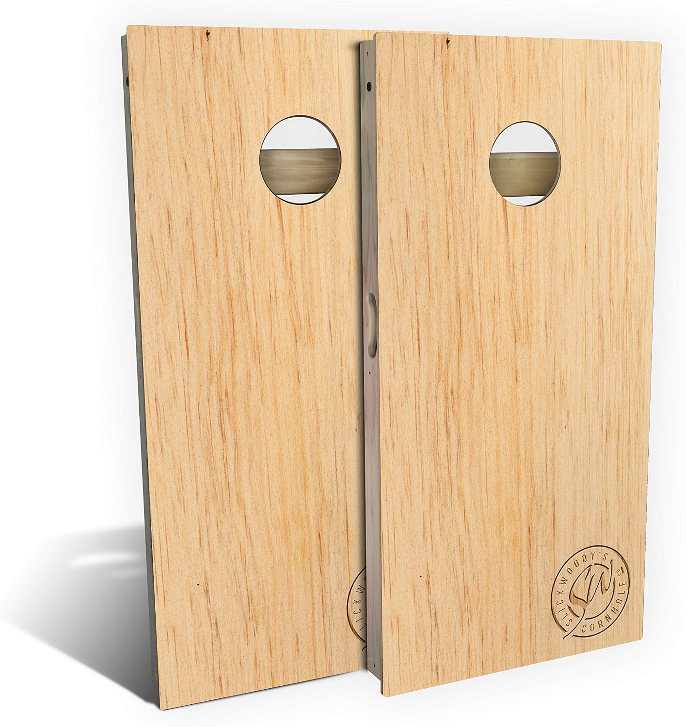 Amazon.com : Slick Woody's Butternut Wood Cornhole Set with 8 Cornhole ...