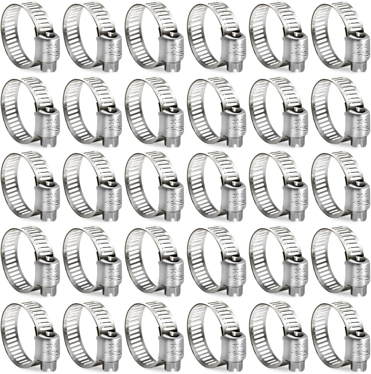 Amazon.com: SDZONGES Hose Clamp, 30PCS Fuel Line Clamp, 5/8 inch to 1 ...