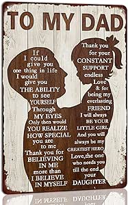 Amazon.com: To My Dad Metal Sign Father's Day Tin Sign Vintage Wall ...