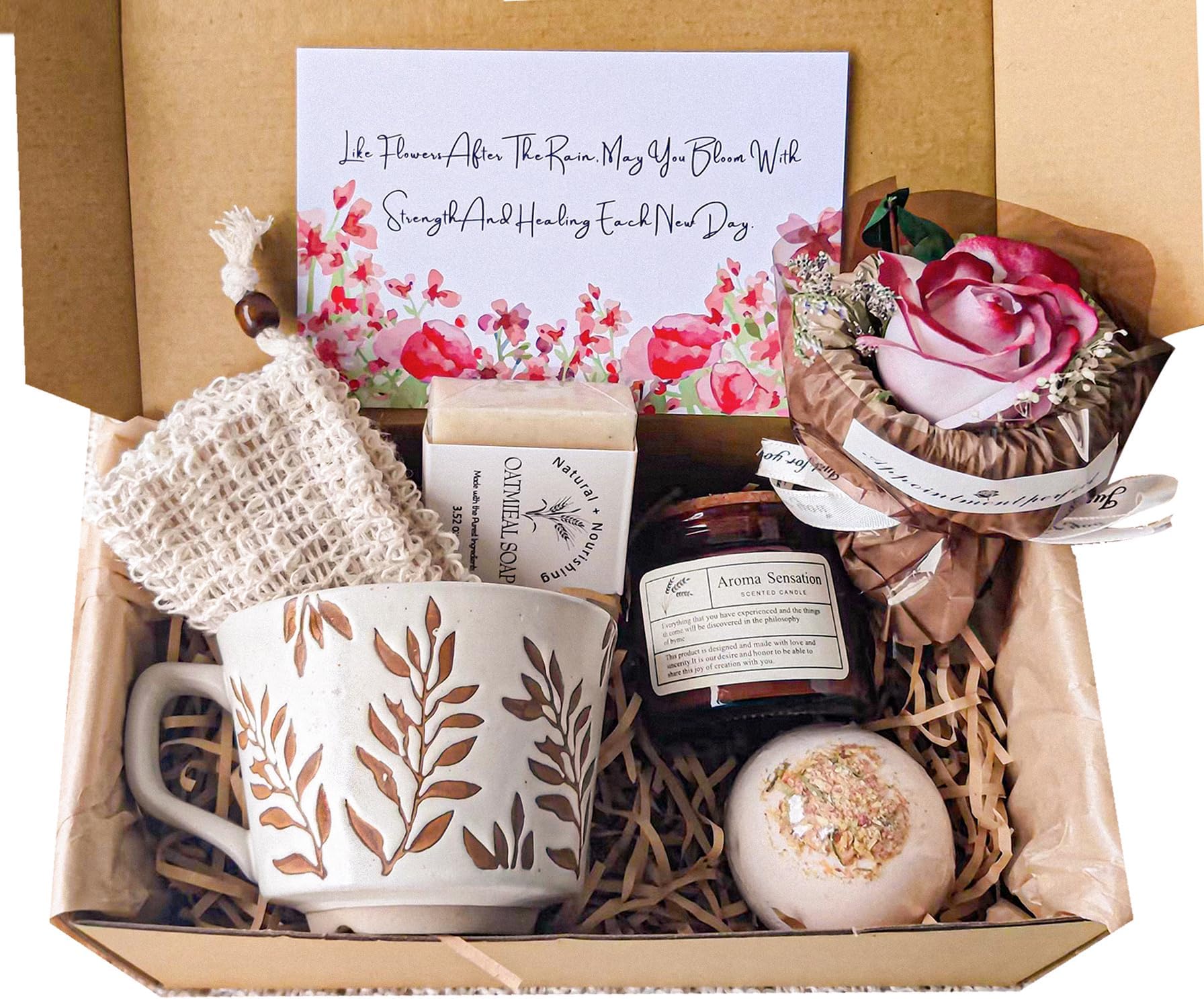 Amazon.com: Get Well Soon Gift Basket for Women – Handmade Self Care ...