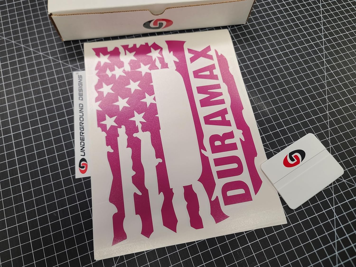 Amazon.com - Duramax Decals 12" American Flag Truck Rear Window ...