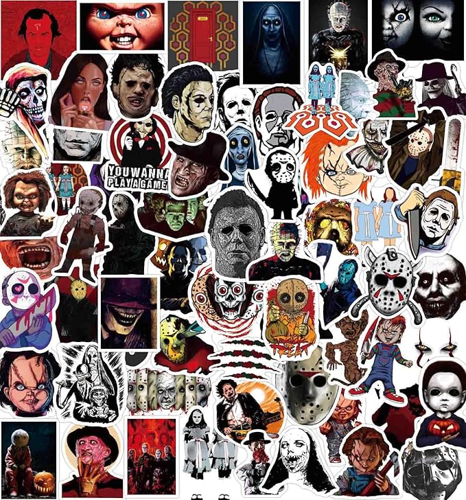 Amazon.com: 200 Pcs Horror Stickers, Vinyl Waterproof Laptop Decals ...