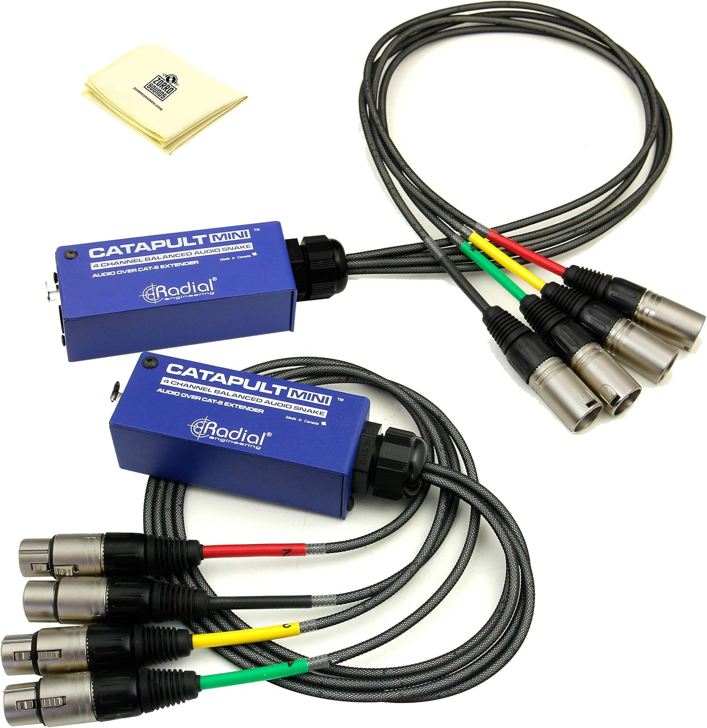 Amazon.com: Radial Catapult Mini RX Male XLR Ouputs 4-Channel Cat 5 ...