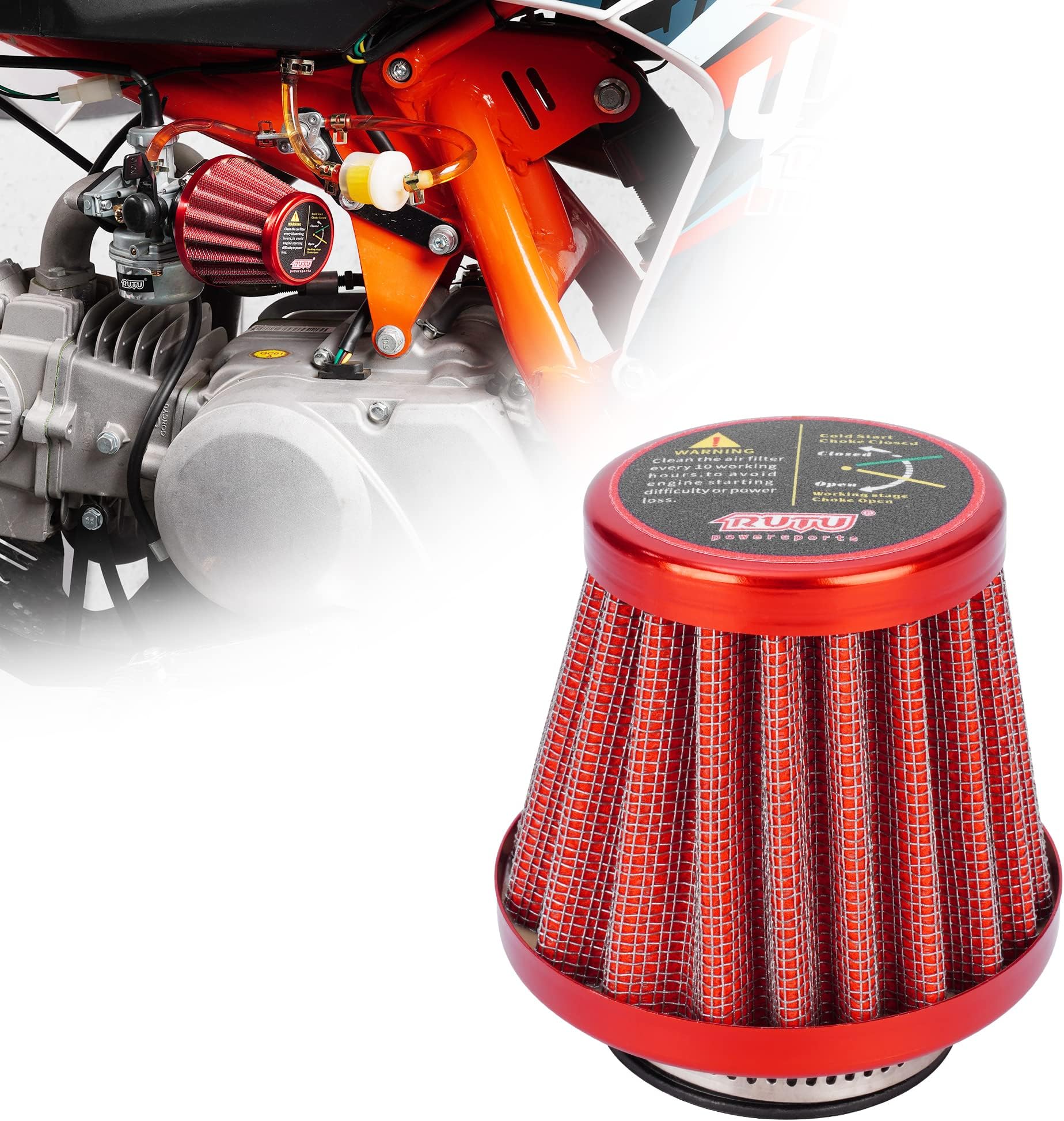 Amazon.com: 42mm Motorcycle Air Filter For SSR GY6 125CC 150CC 200CC ...