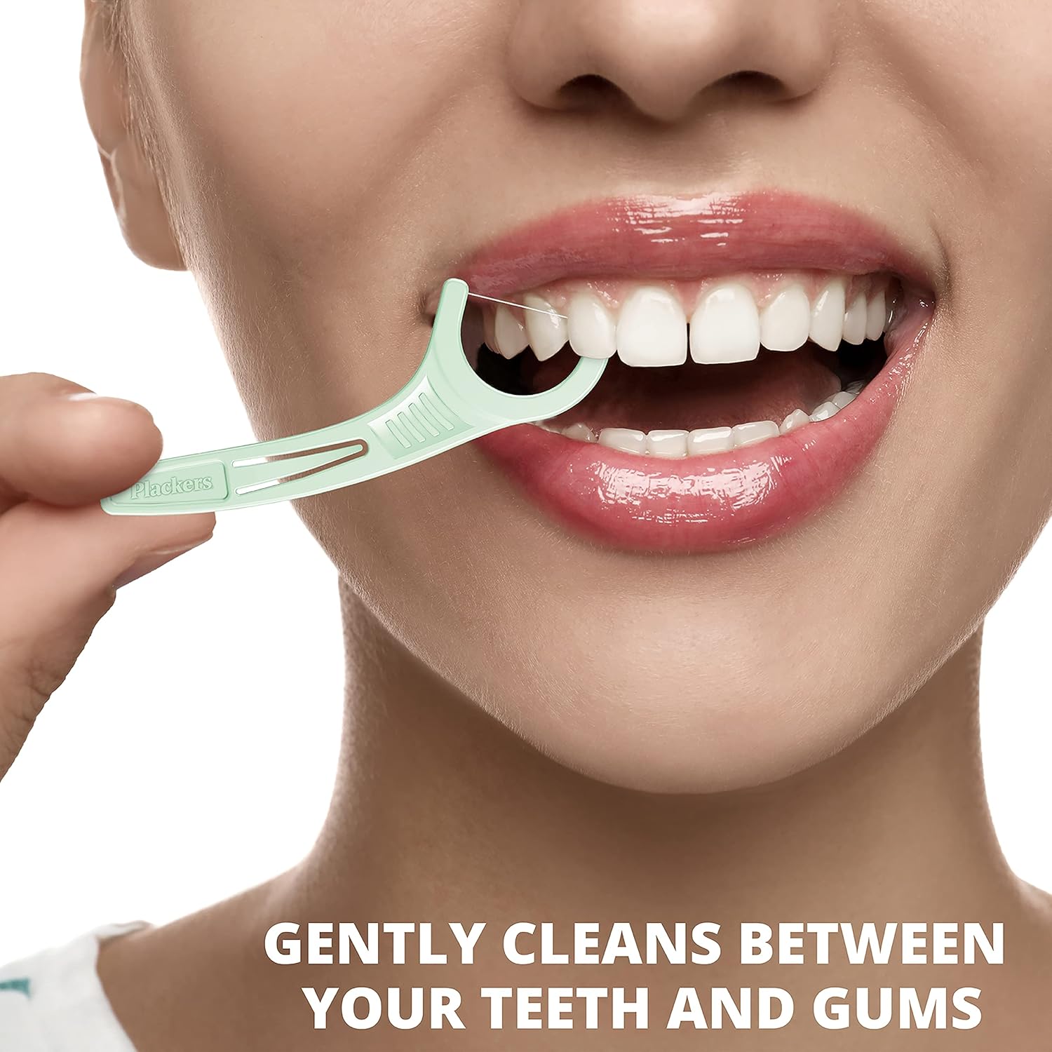 Plackers Púas de hilo dental micro menta, hechas con Super TufFloss, púas plegables protegidas ...