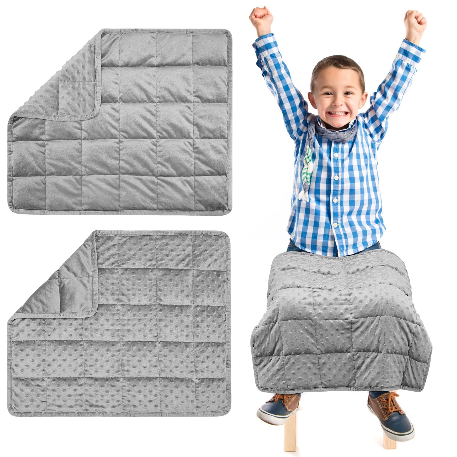 Amazon.com: Buryeah 3 Pieces Lap Pad for Kids 5 lb Lap Blanket Blanket ...