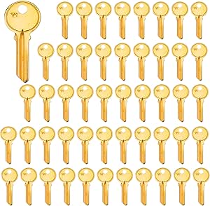 Brass Finish Key Blanks, Y1 Uncut Blank Keys, 5YA1 Key Blanks Pack of ...