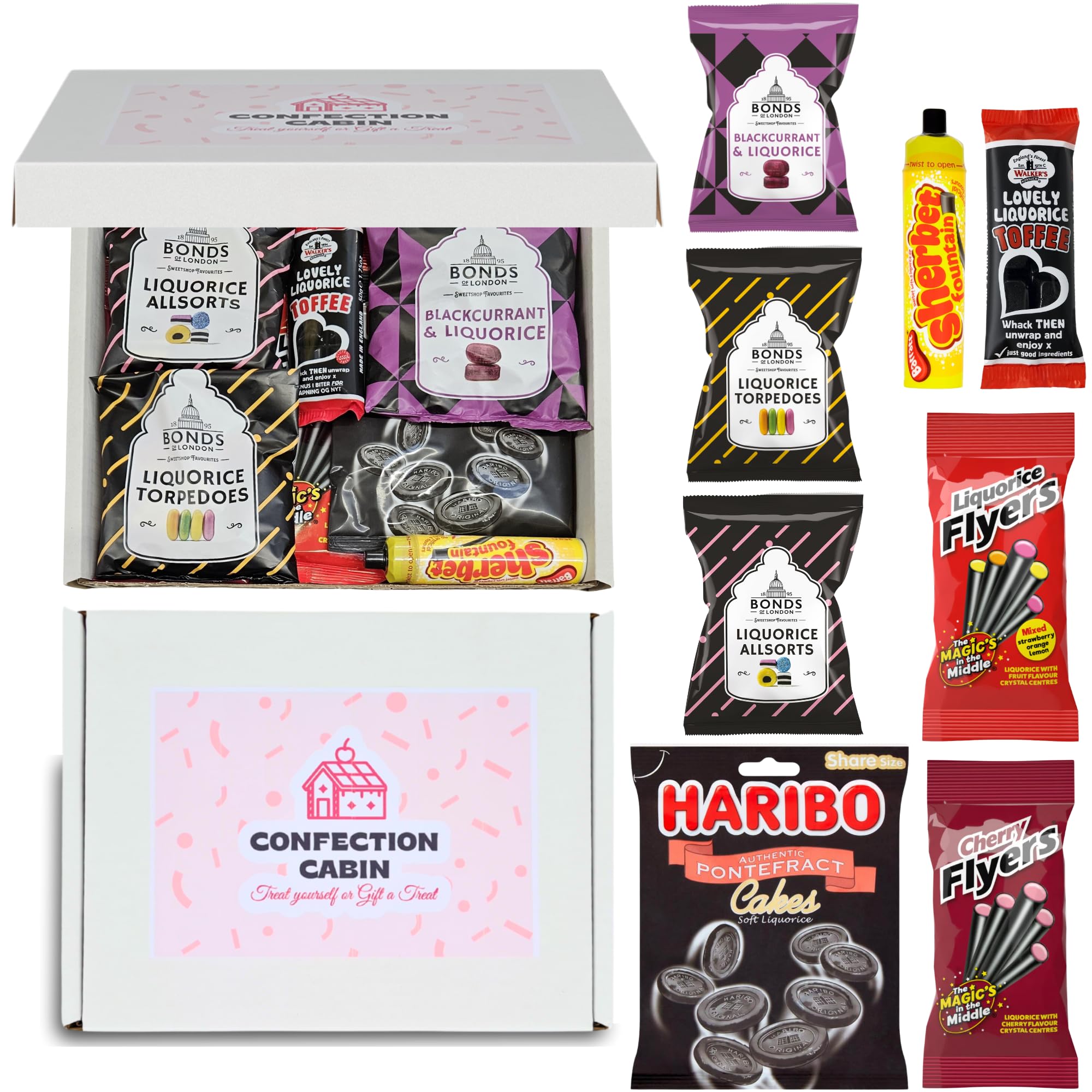 Liquorice Gift Set Hamper | Assorted Liquorice Allsorts, Flyers, Toffee ...