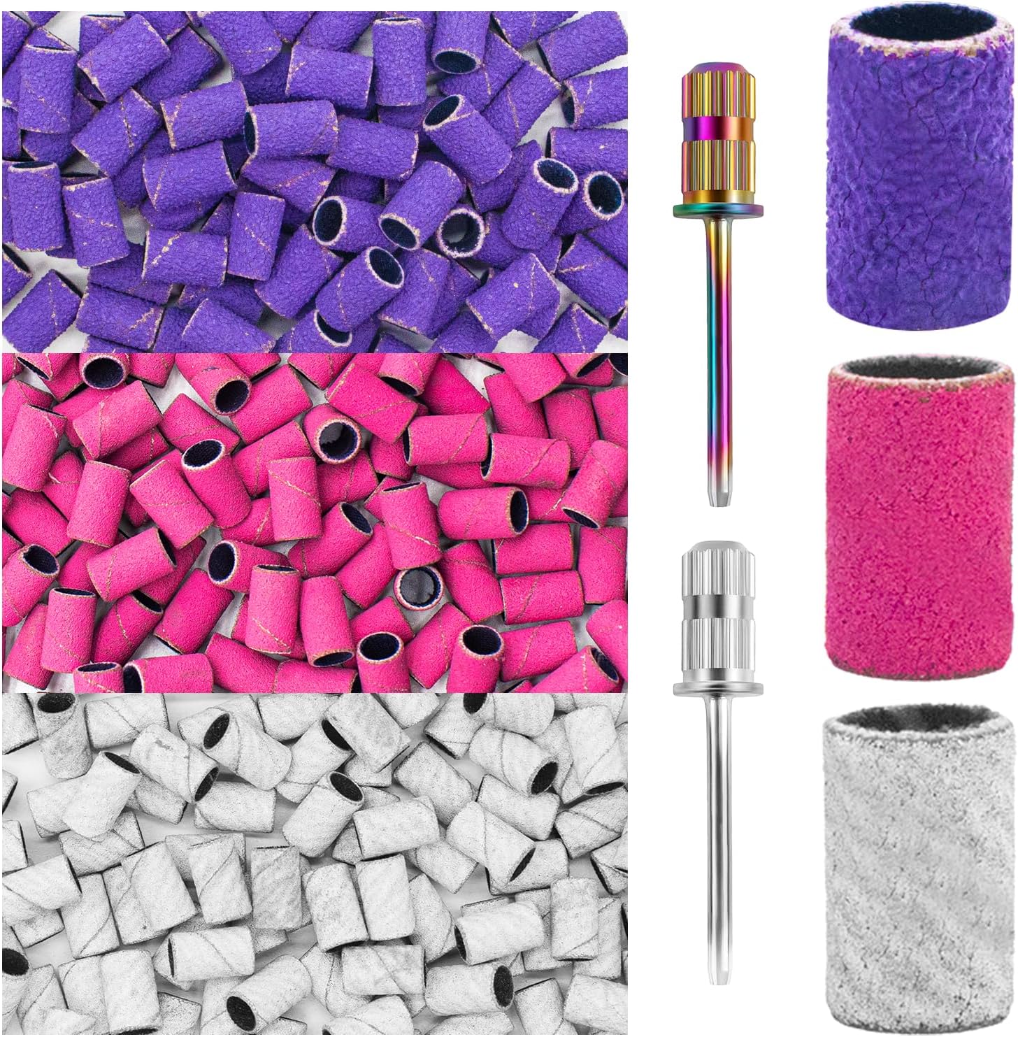 Amazon.com: Difenni Sanding Bands for Nail Drill Sanding Bands Nail ...