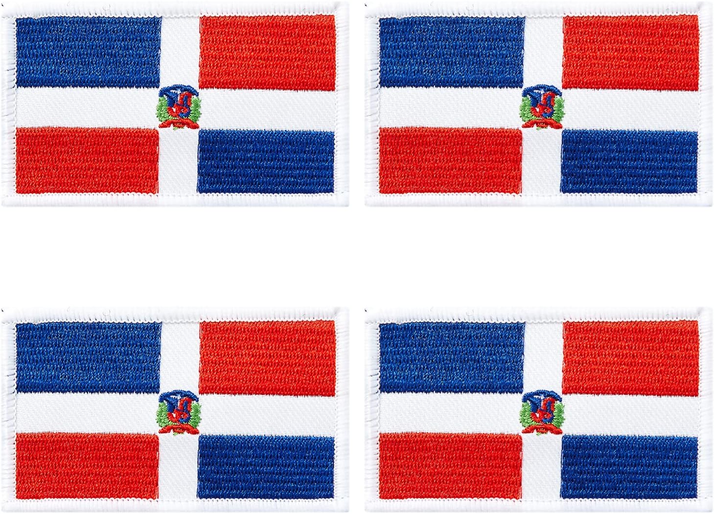 Amazon.com: 4Pcs Dominican Dominicans Flag Patches, Hook and Loop Embroidered Armband Flag ...