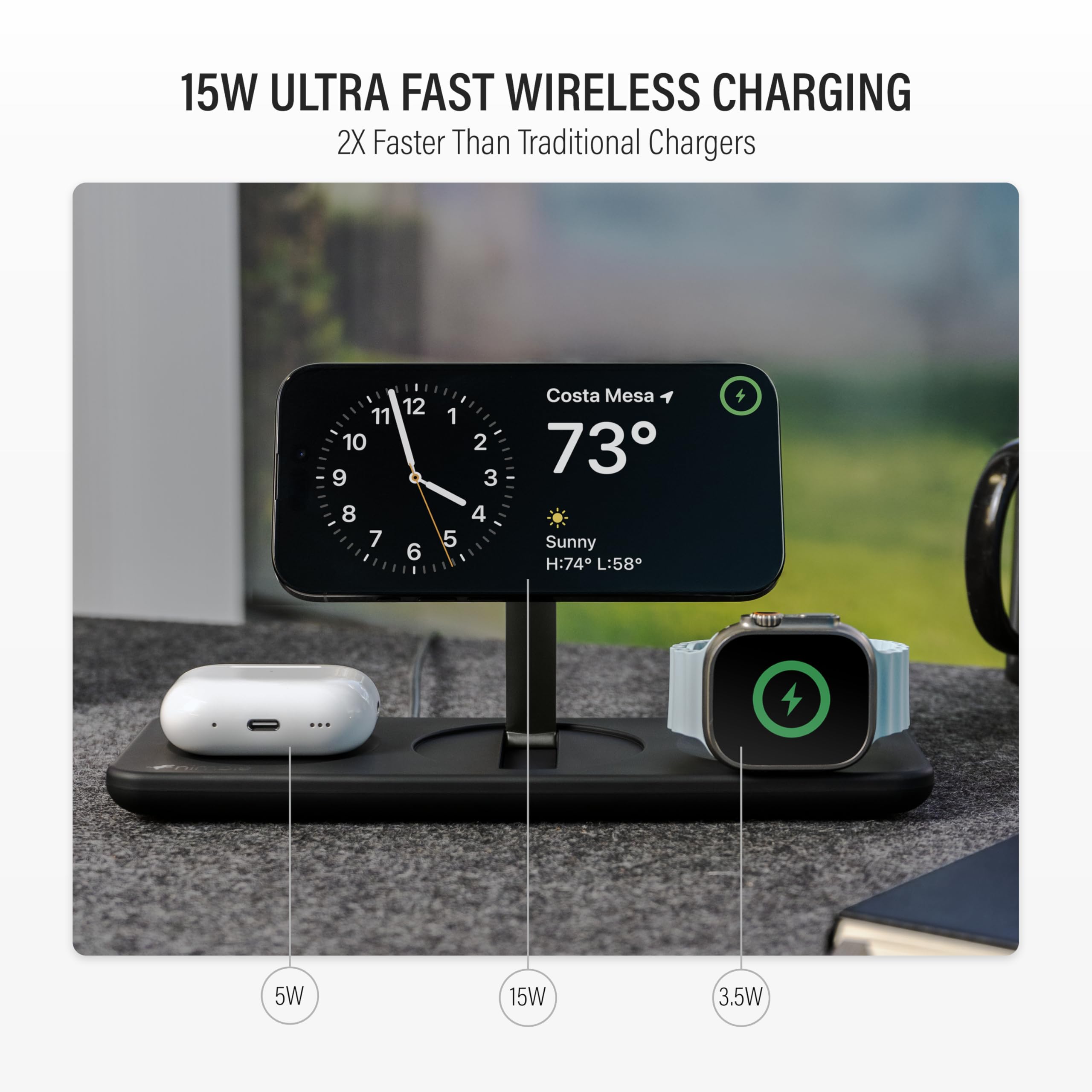 Snapklik.com : Nimble Podium 3-in-1 Wireless Charging Station For Apple ...