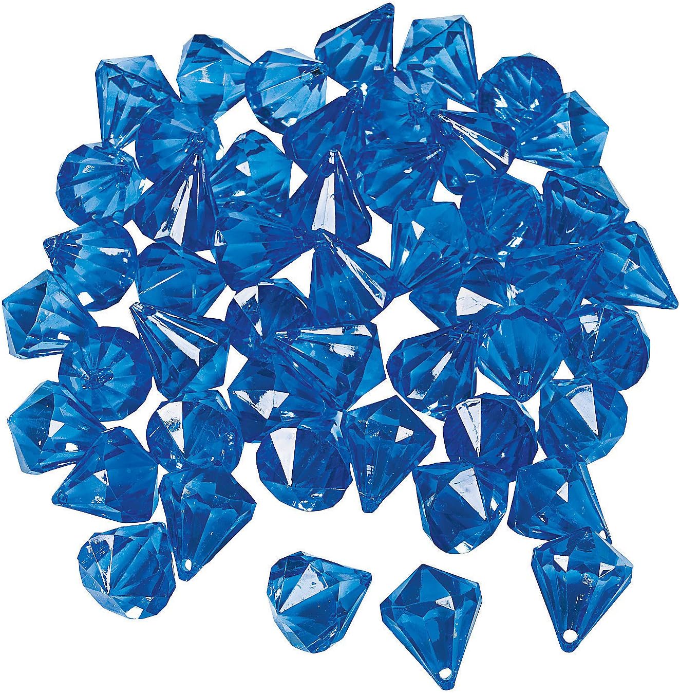 Amazon.com: Fun Express - Blue Acrylic Gems (25pc) for Wedding - Party ...