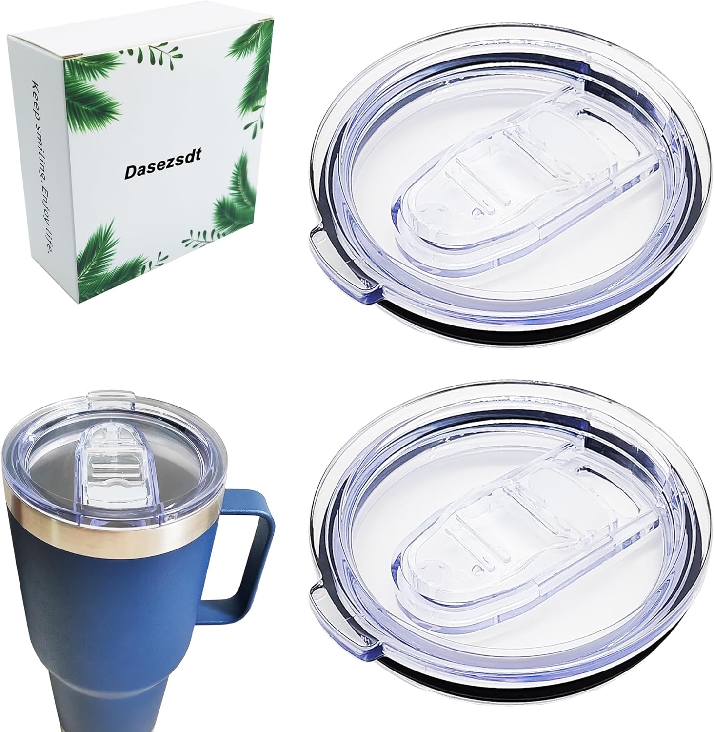 Amazon.com | Dasezsdt 2-Pack 42 oz Tumbler Lid Compatible with YETI ...
