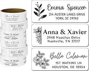 Amazon.com : Personalized Address Labels, White Matte Finish, Custom ...