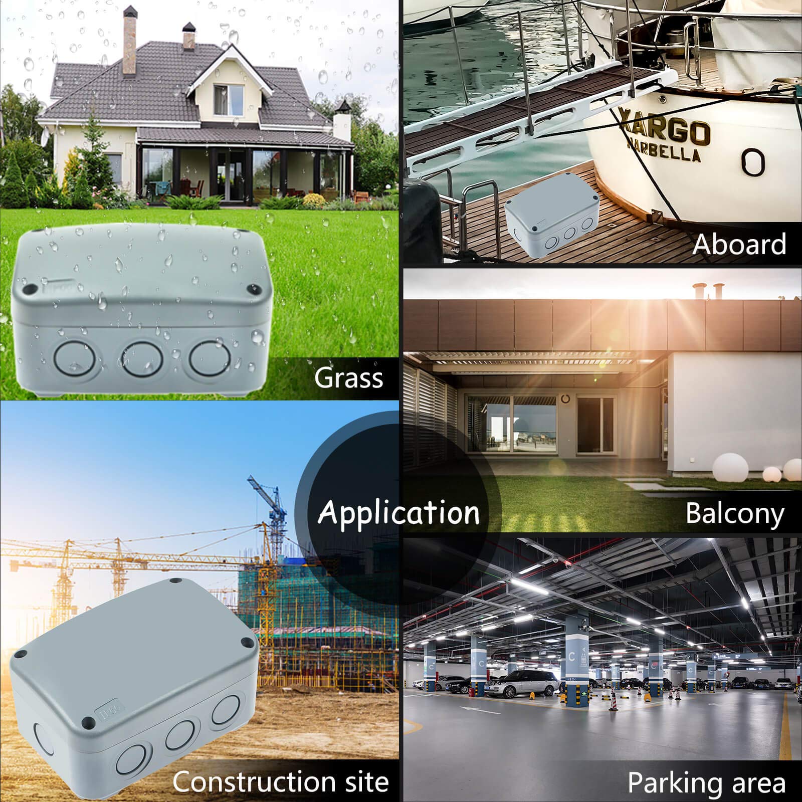 Buy Outdoor Junction Box,Nineleaf IP66 Weatherproof Electrical Project ...