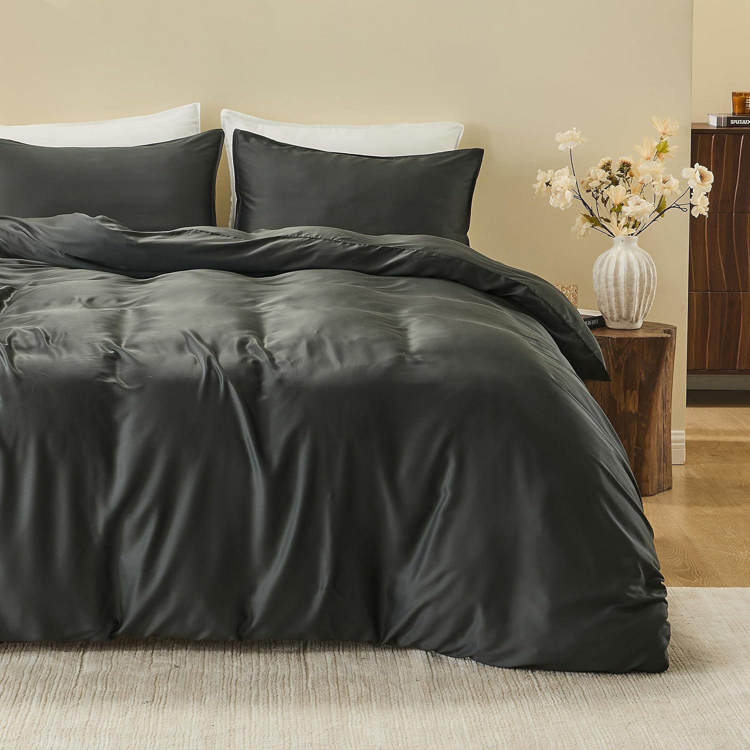 Amazon.com: Simple&Opulence Cooling Duvet Cover Set King Size, 3 Pcs ...