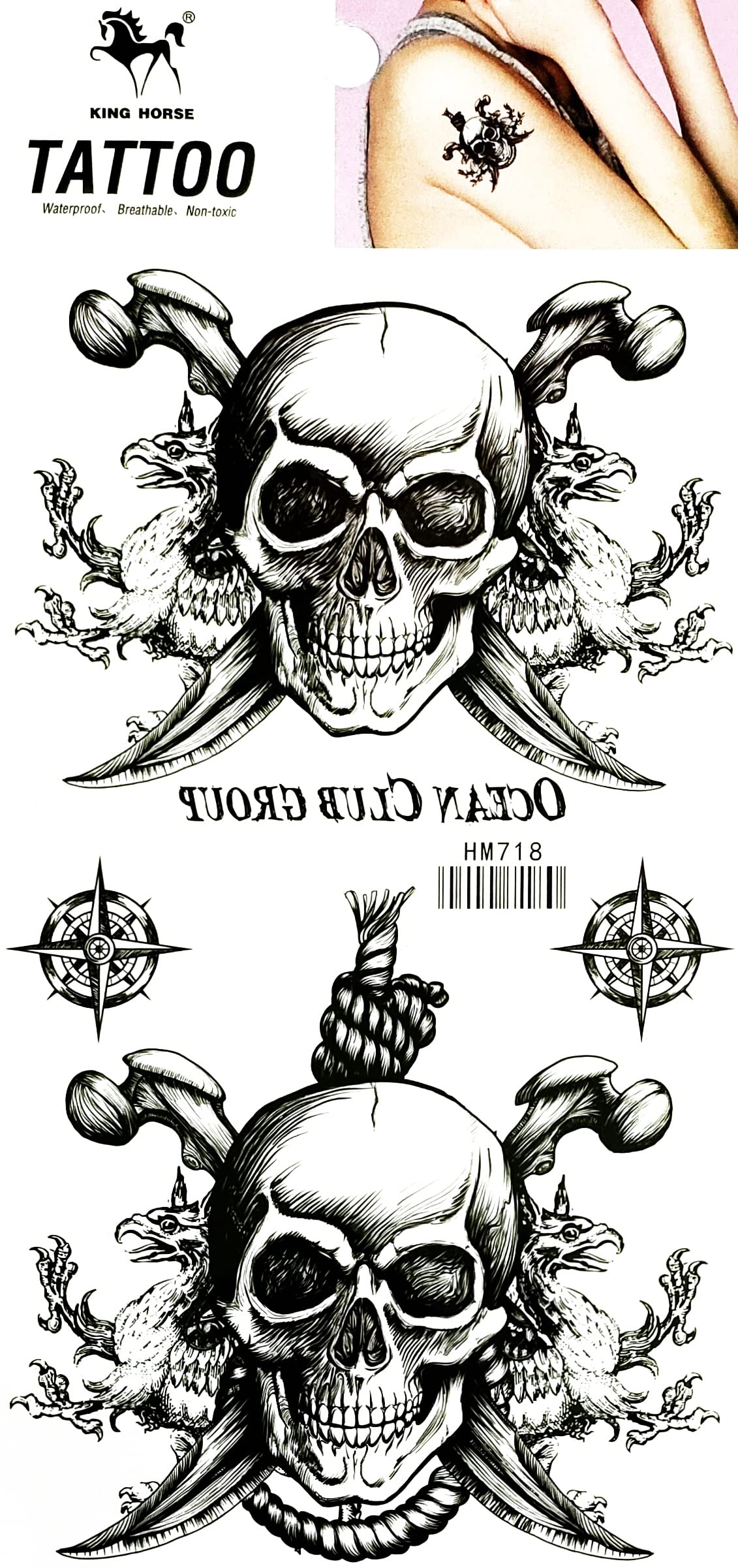 Skull And Crossbones Tattoos For Women