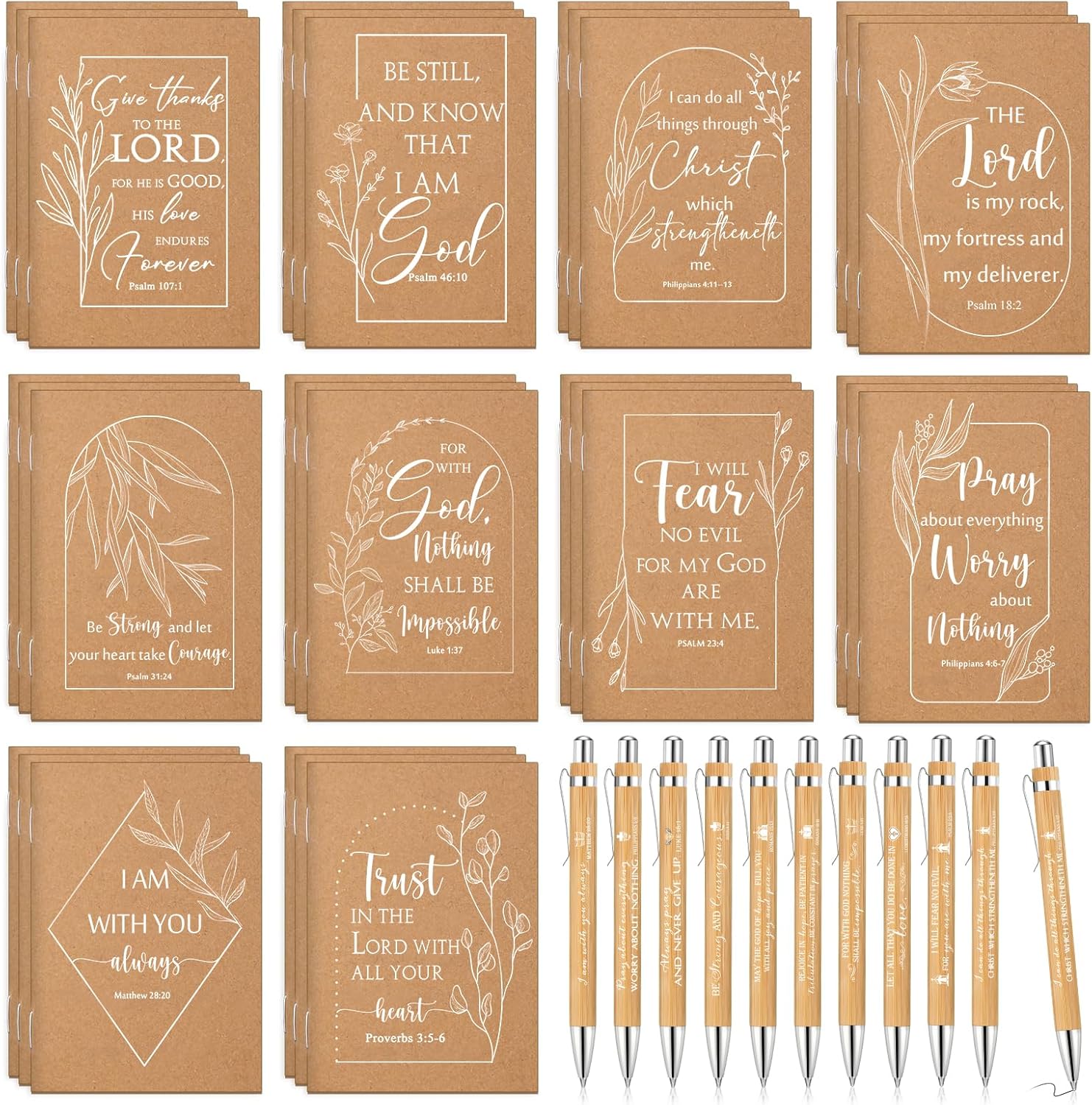 Amazon.com : 30 Sets Christian Gifts Inspirational Notebooks Bulk Bible ...