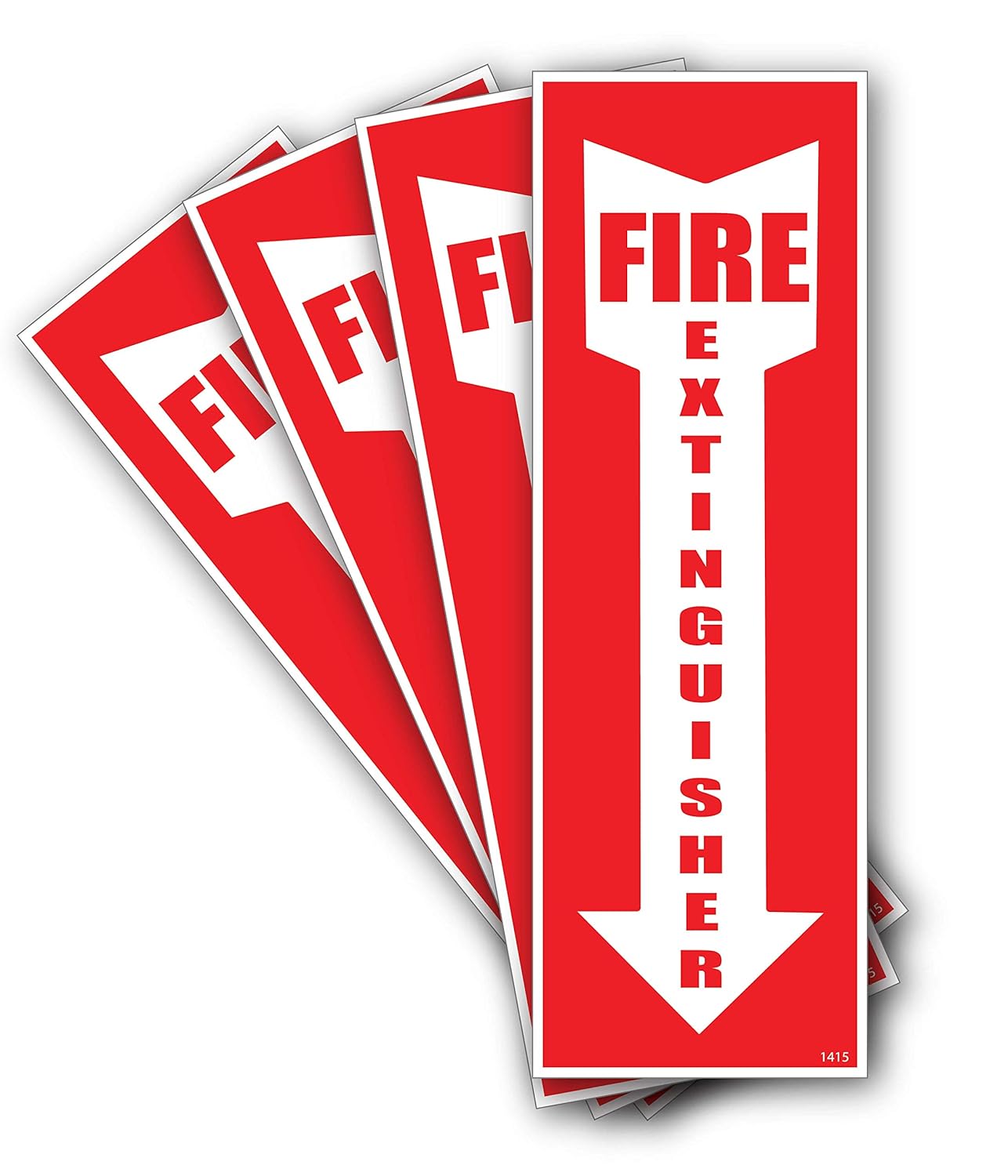 (4 Pack) Fire Extinguisher Signs Stickers Self Adhesive Fire ...