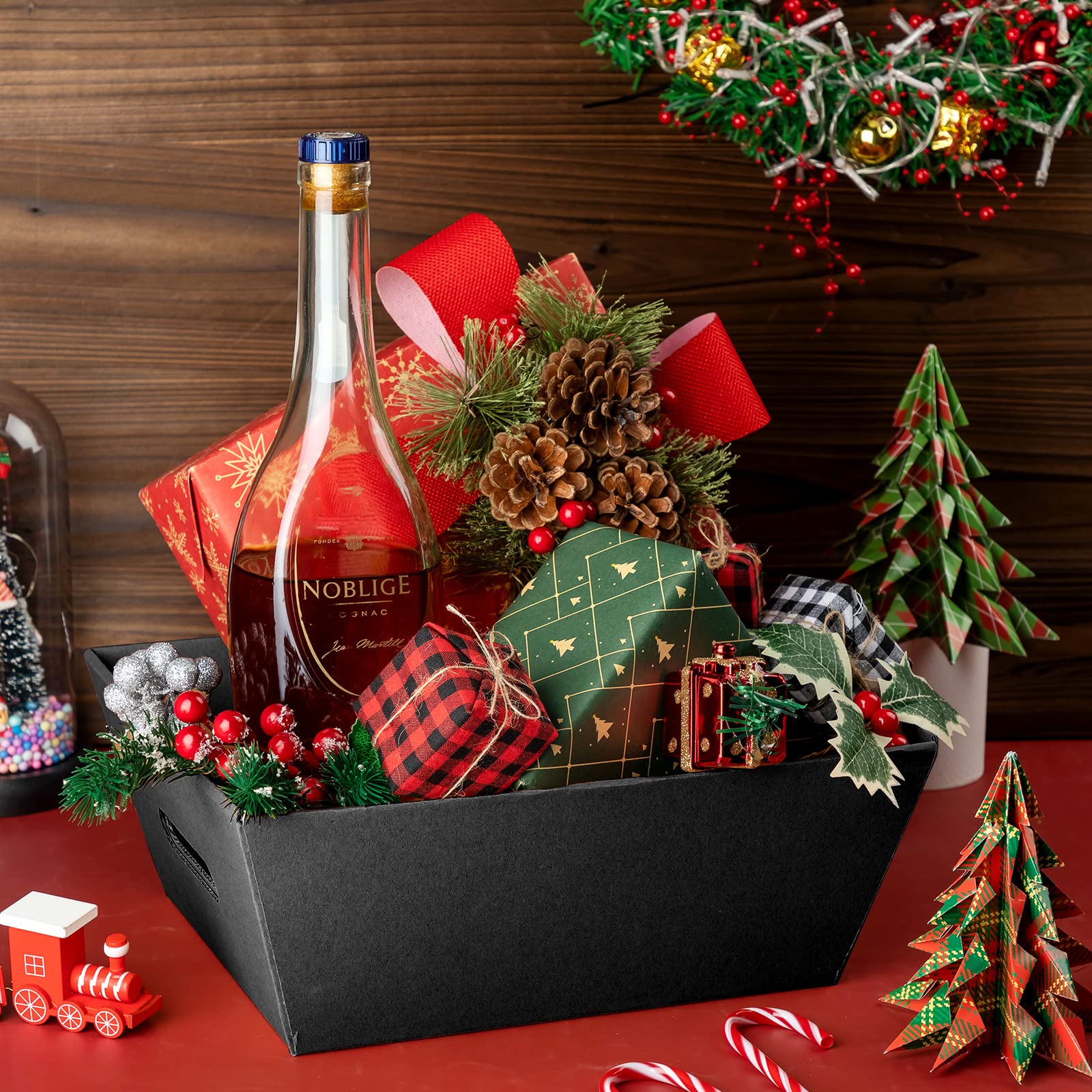 8 Pcs Gift Baskets Empty 12 x 10" Christmas Large Gift Baskets Empty to ...