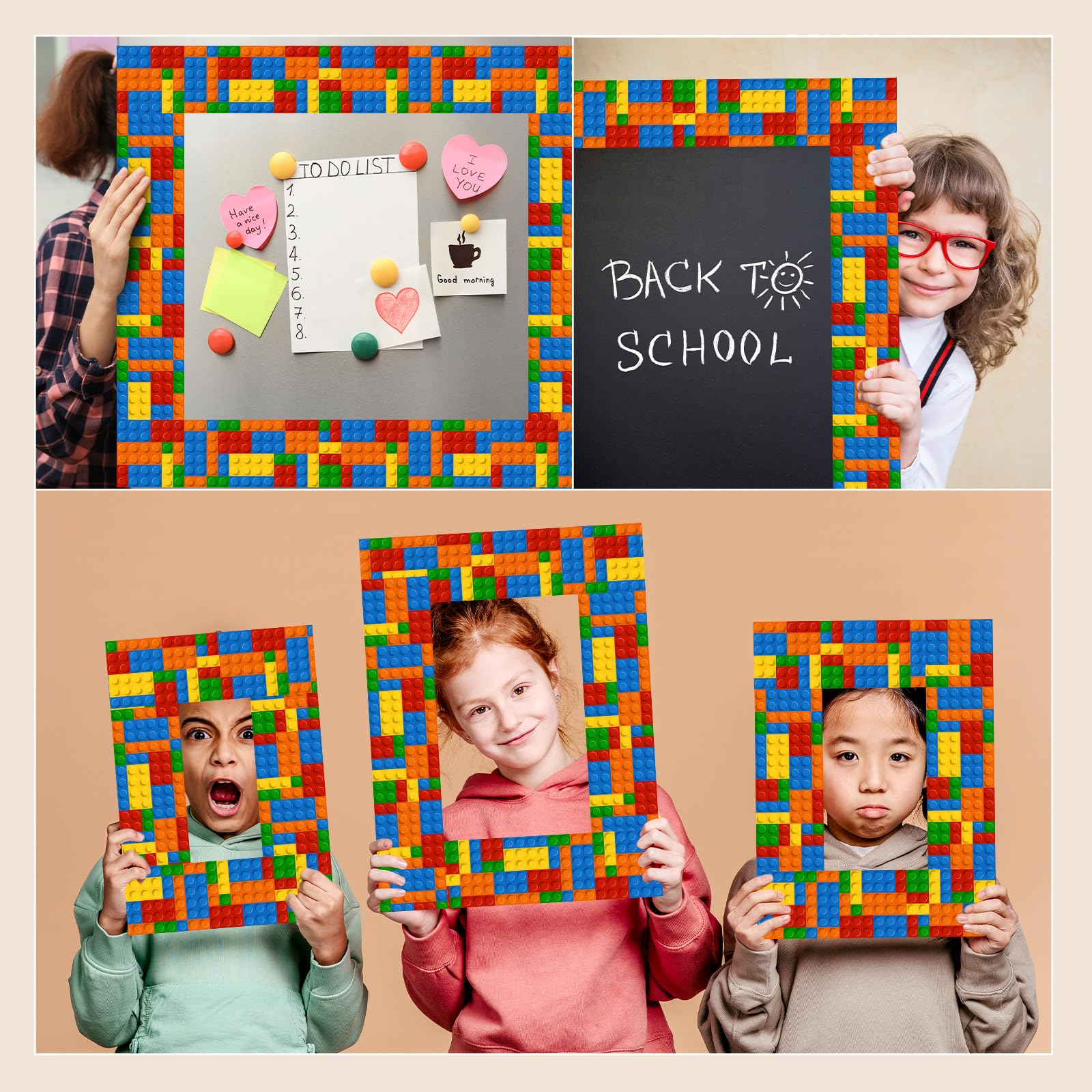 Snapklik.com : 1 Pack 65 Feet Building Block Bulletin Board Borders ...