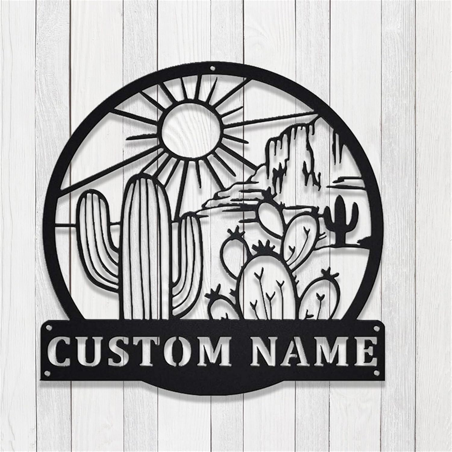 Amazon.com: Custom Cactus Metal Sign, Metal Wall Art - Cactus Lover ...