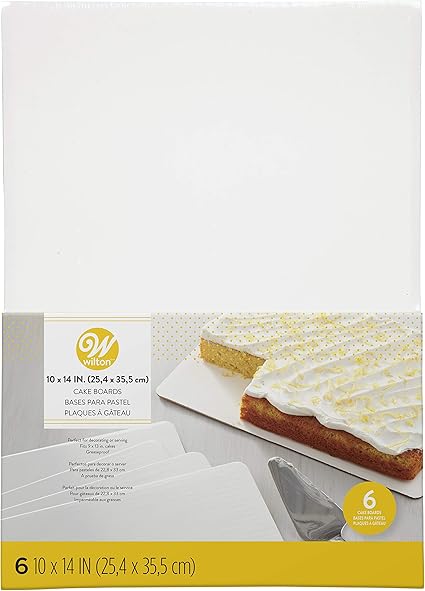 Wilton 10x14" Recyclable Cake Boards, 6-Pack for Custom Cakes