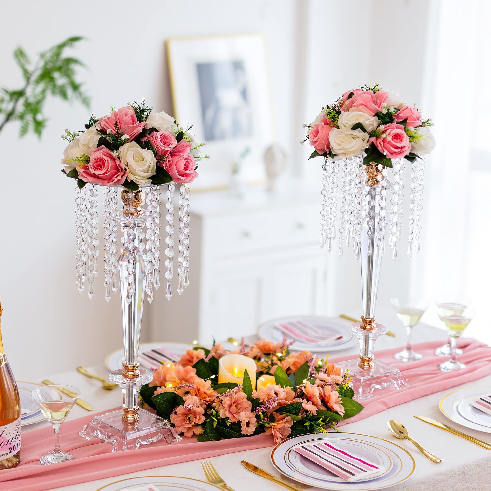 Tall Centerpiece Vases Bulk Amazon.com: 10 Pcs Gold Vase Bulk Wedding