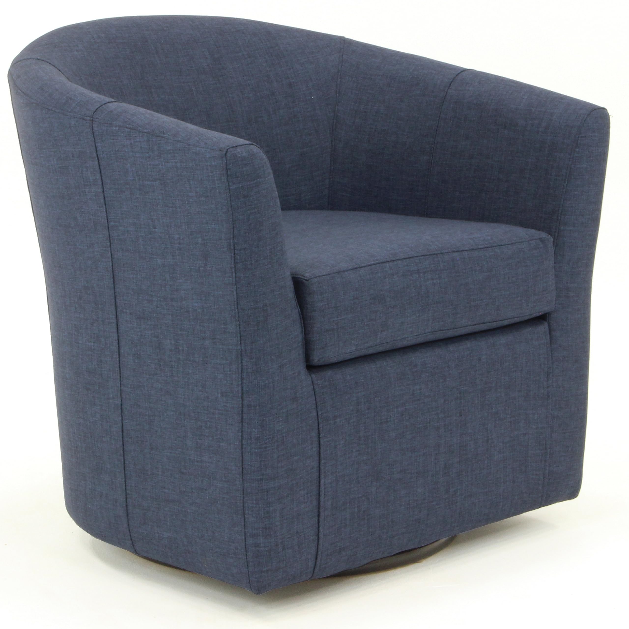 Parker Lane Windsor Swivel Accent Chair, Medium, Jitterbug Navy