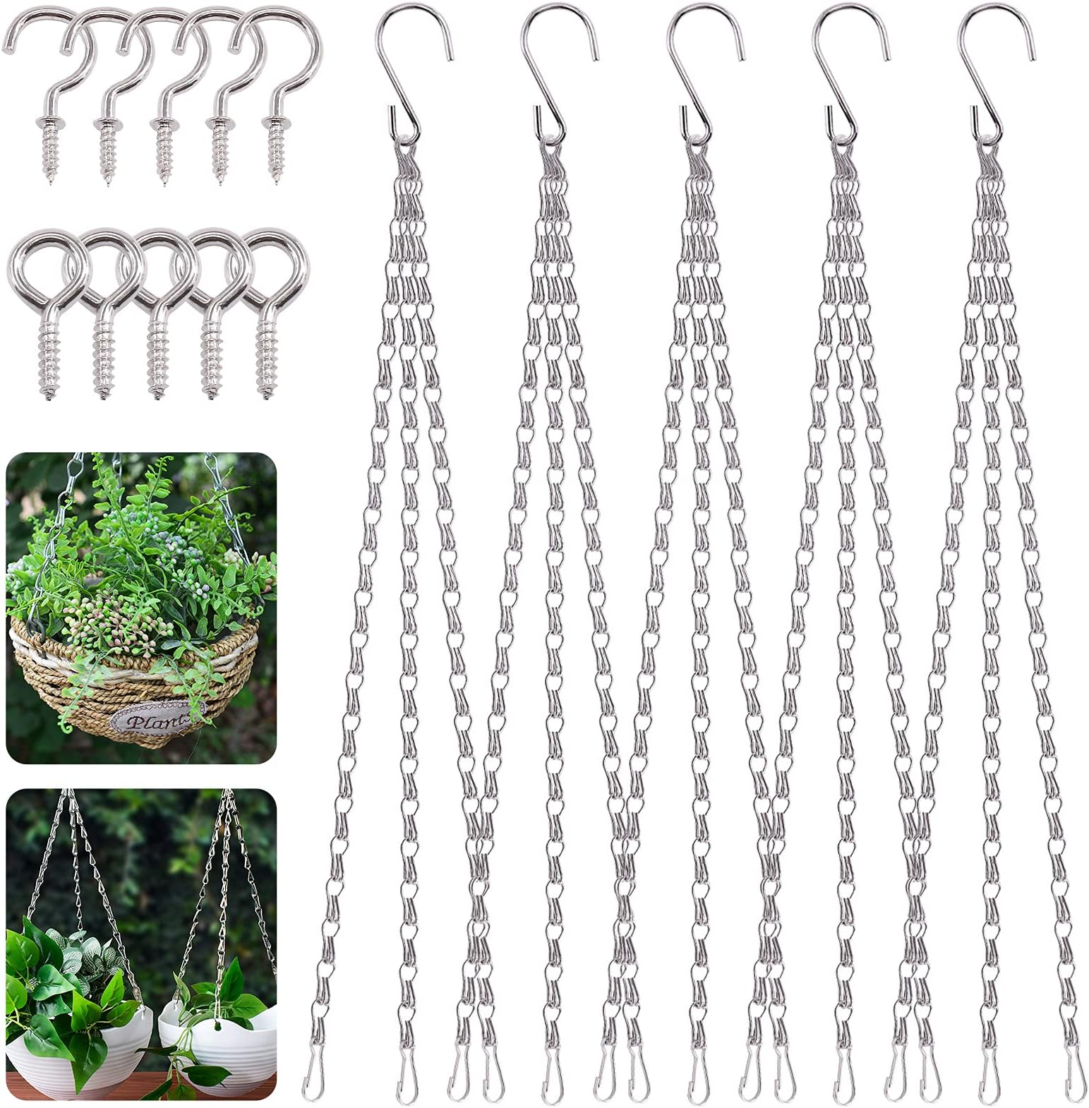 Amazon.com: Hilitchi Hanging Chains with Hooks for Hanging Plants ...