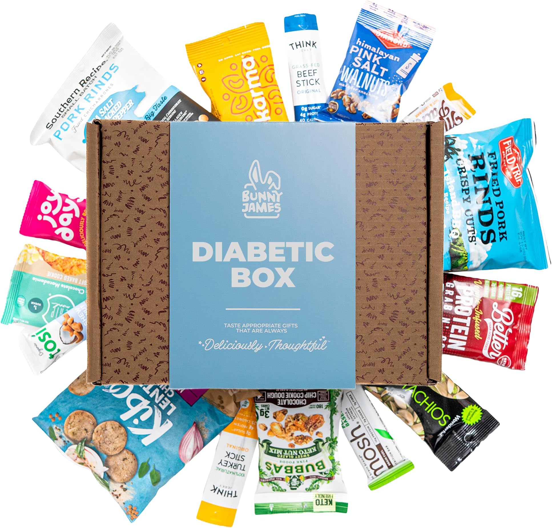 Amazon.com: Diabetic Snack Gift Basket - Ideal Gift - Healthy Low Sugar ...